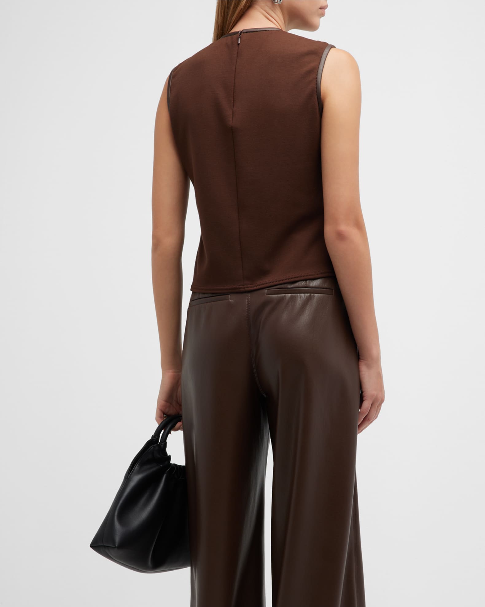 LaMarque Sofia Sleeveless Leather Top | Neiman Marcus