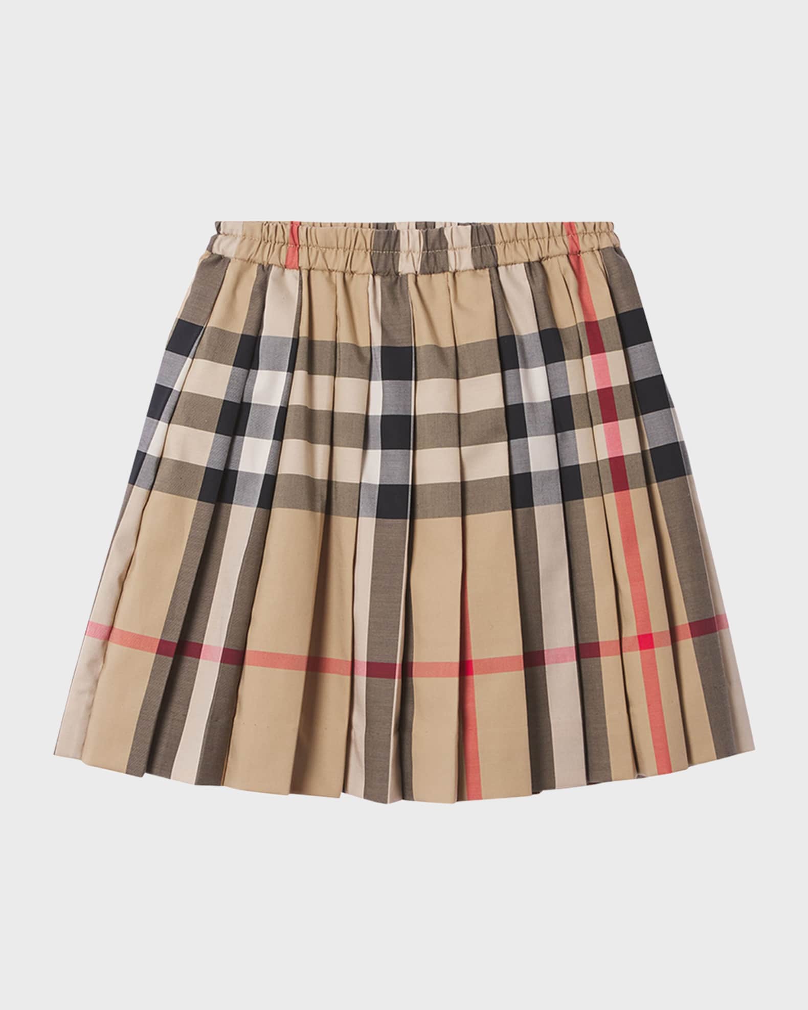 Burberry Girl's Hilde Pleated Vintage Check Skirt, Size 3-14 | Neiman Marcus