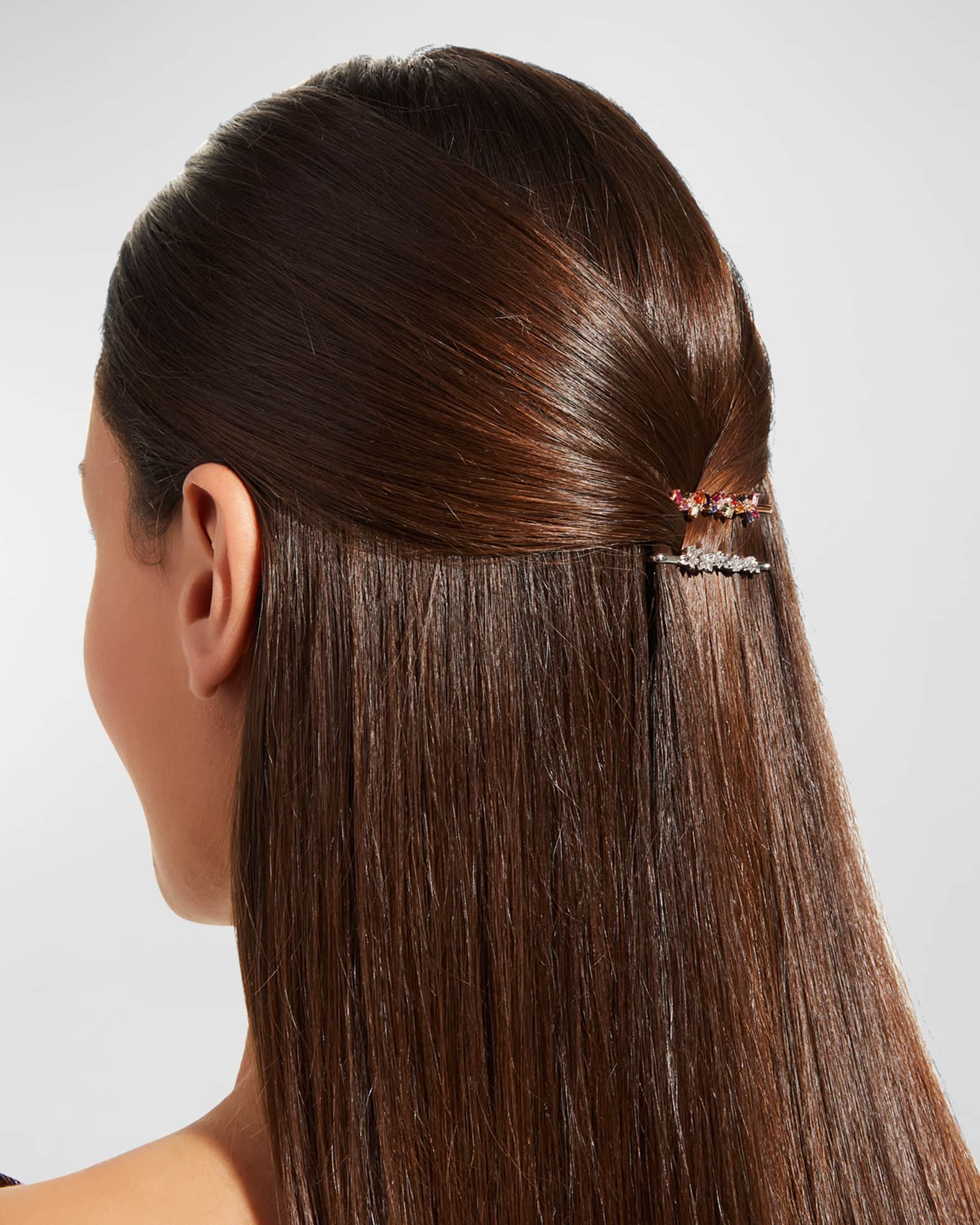 Suzanne Kalan 18k Rose Gold Rainbow Fireworks Hair Pin | Neiman Marcus