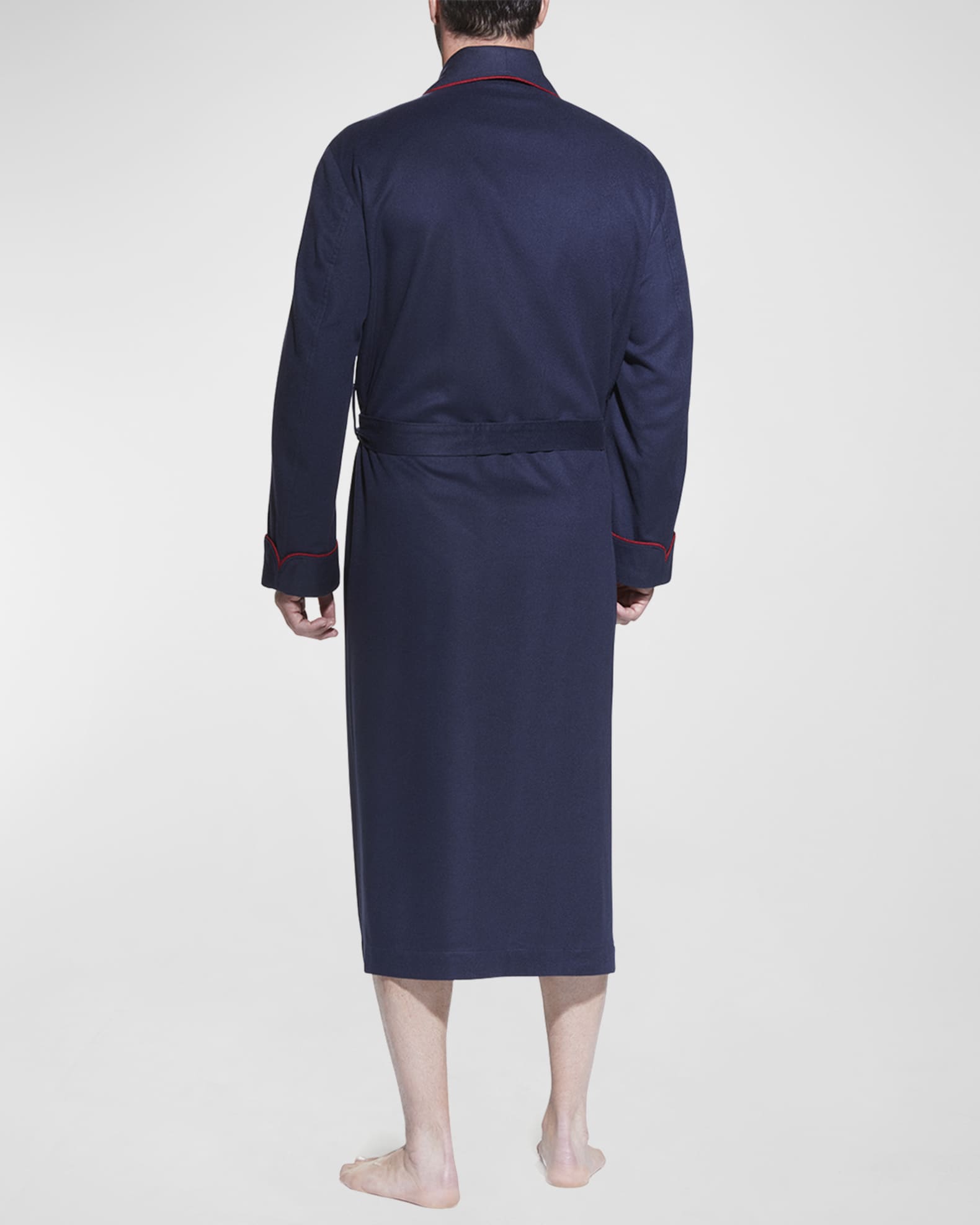 Majestic International Men's Cashmere Braid-Trim Shawl Robe | Neiman Marcus