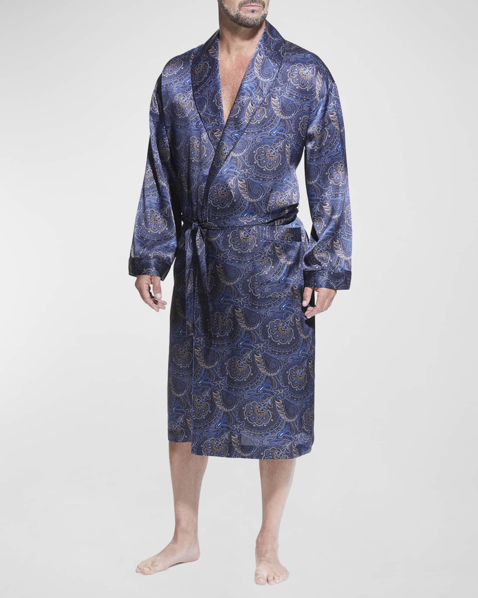 Majestic International Men's Silk Paisley Shawl Robe | Neiman Marcus