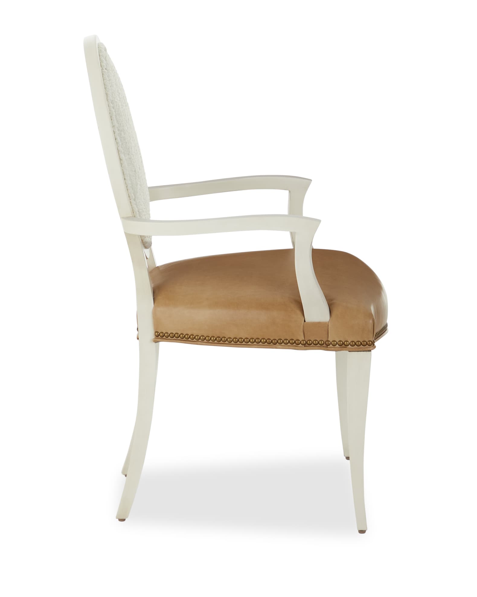 Massoud Elsa Leather Dining Arm Chair | Neiman Marcus