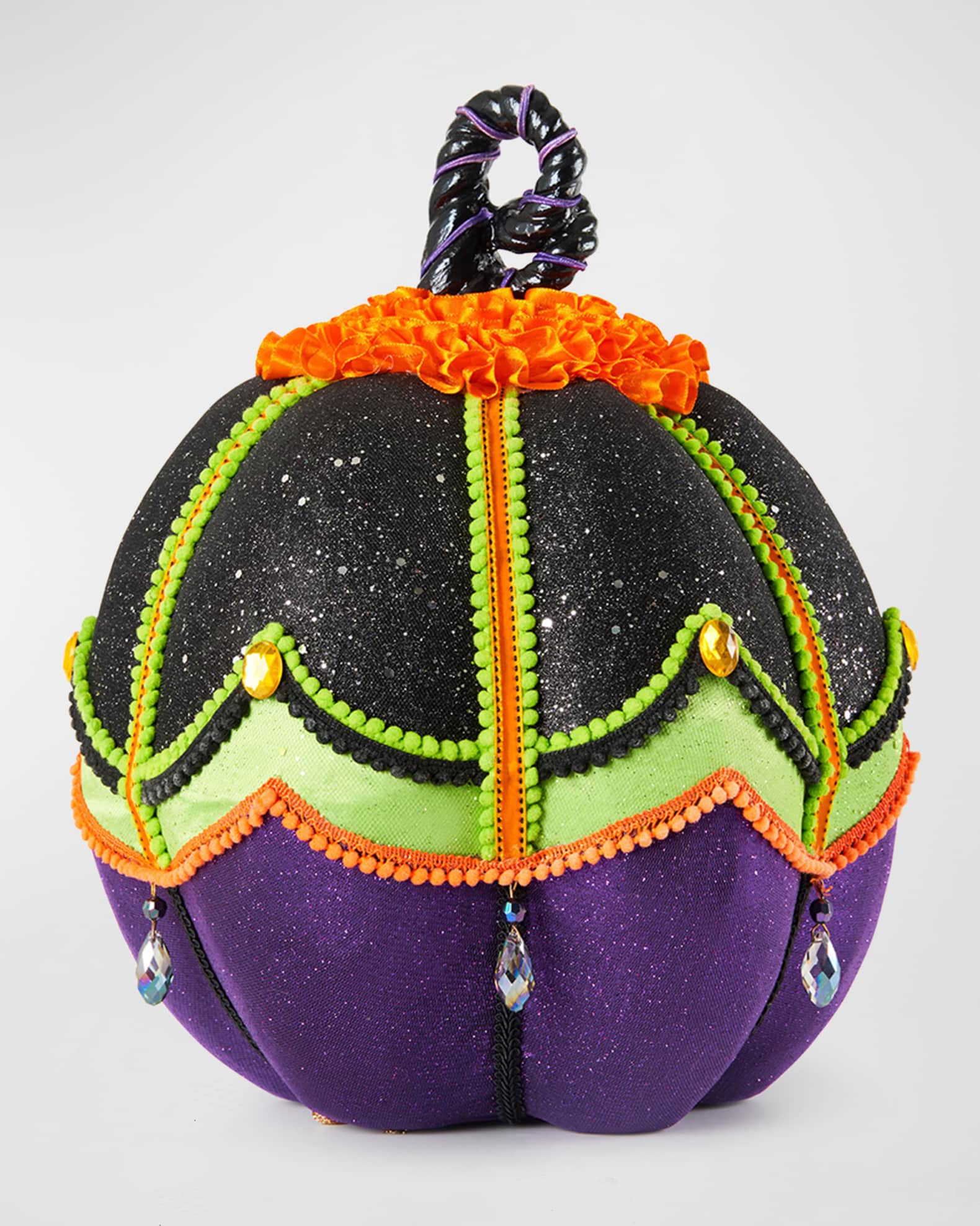 Katherine's Collection Harvest Paper Mache Pumpkins w/ Berries, Set of ...