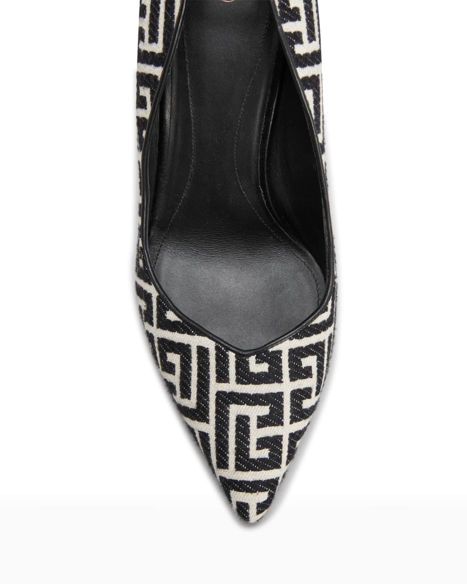 Balmain Ruby Monogram Metallic-Stiletto Pumps | Neiman Marcus