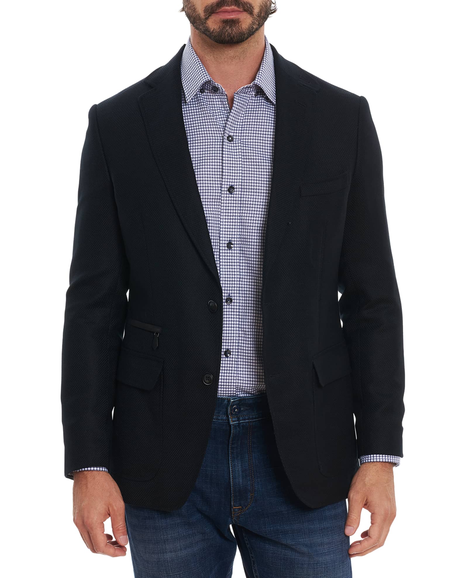 Robert Graham Men's Uptown Wool-Blend Sport Jacket | Neiman Marcus