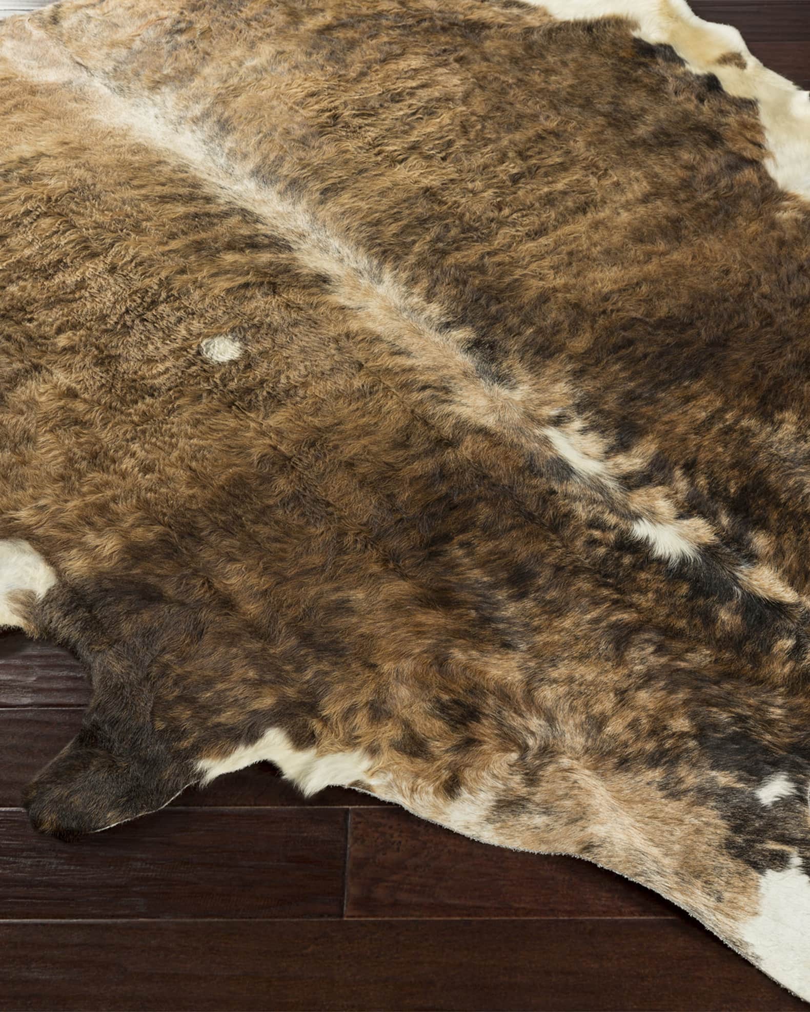 Surya Rugs Shepherd Hair on Hide Rug, 5' Square | Neiman Marcus