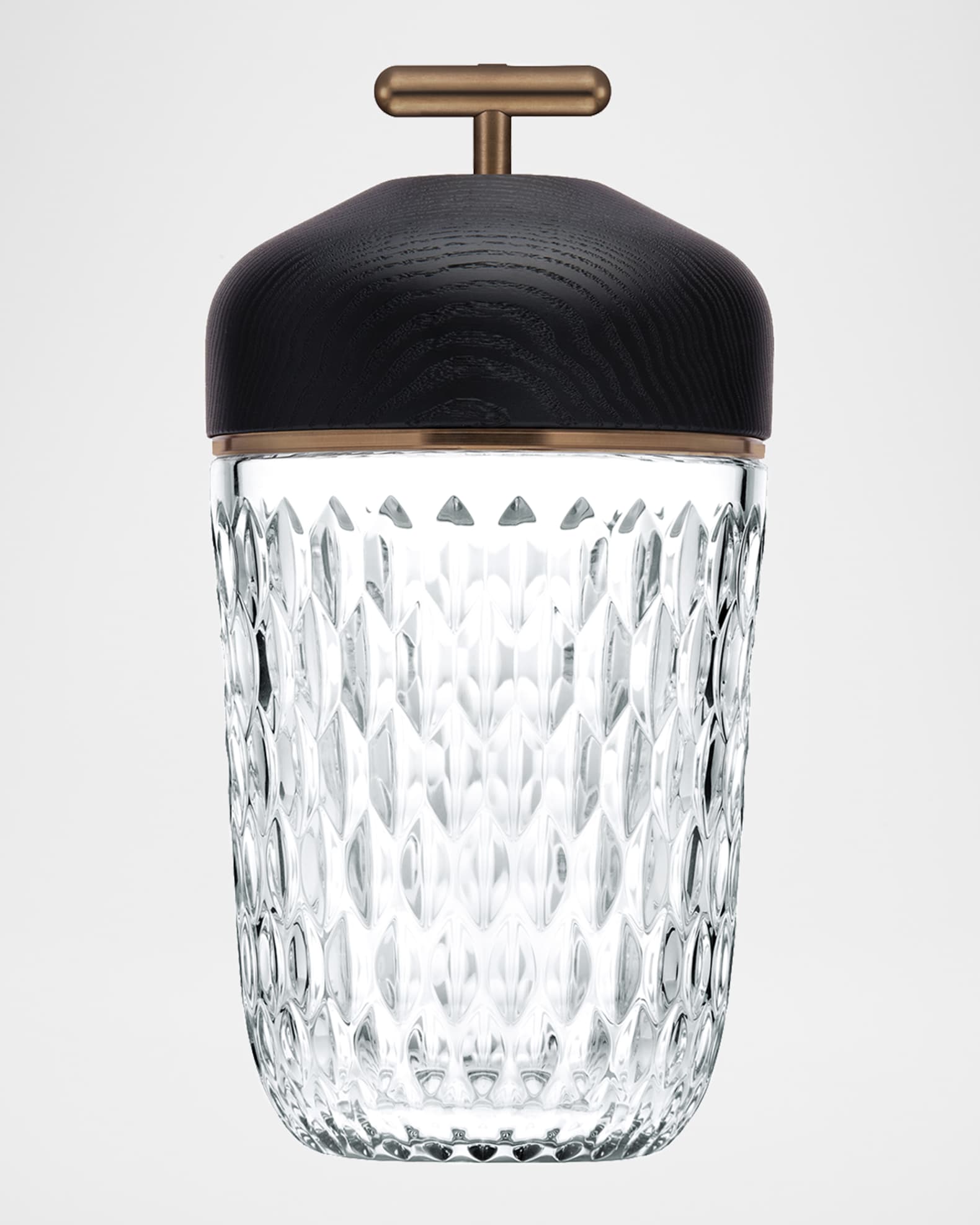 Saint Louis Crystal Folia Portable Crystal Lamp, Black Wood | Neiman Marcus
