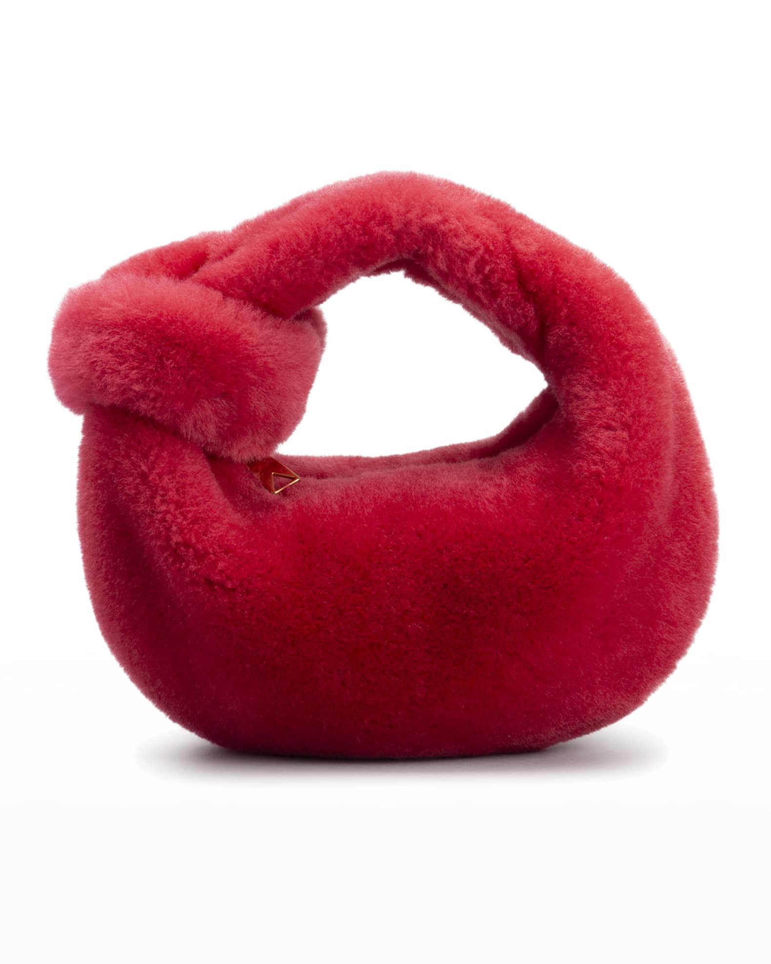 Bottega Veneta Mini Jodie Shearling Hobo Bag | Neiman Marcus