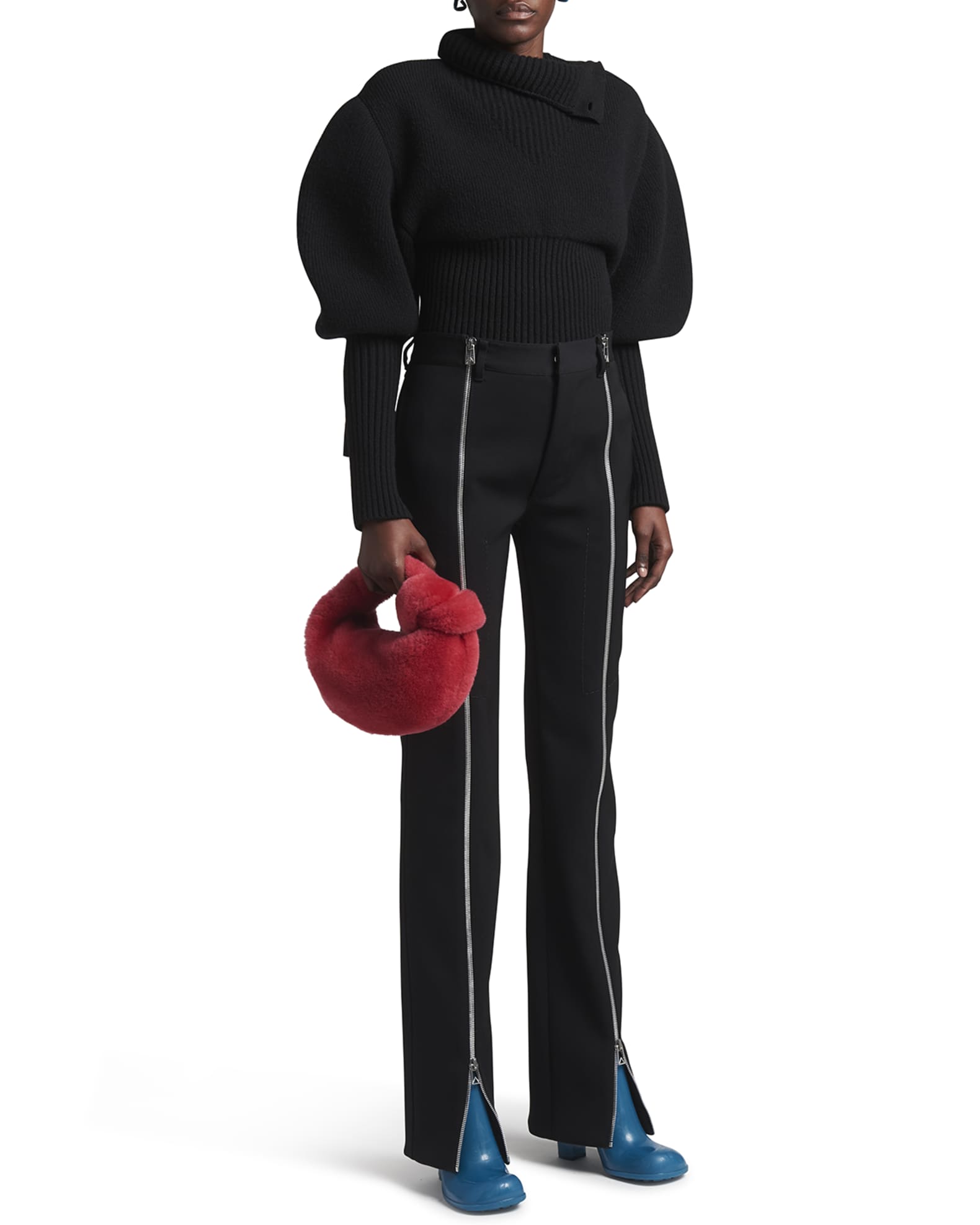 Bottega Veneta Mini Jodie Shearling Hobo Bag | Neiman Marcus