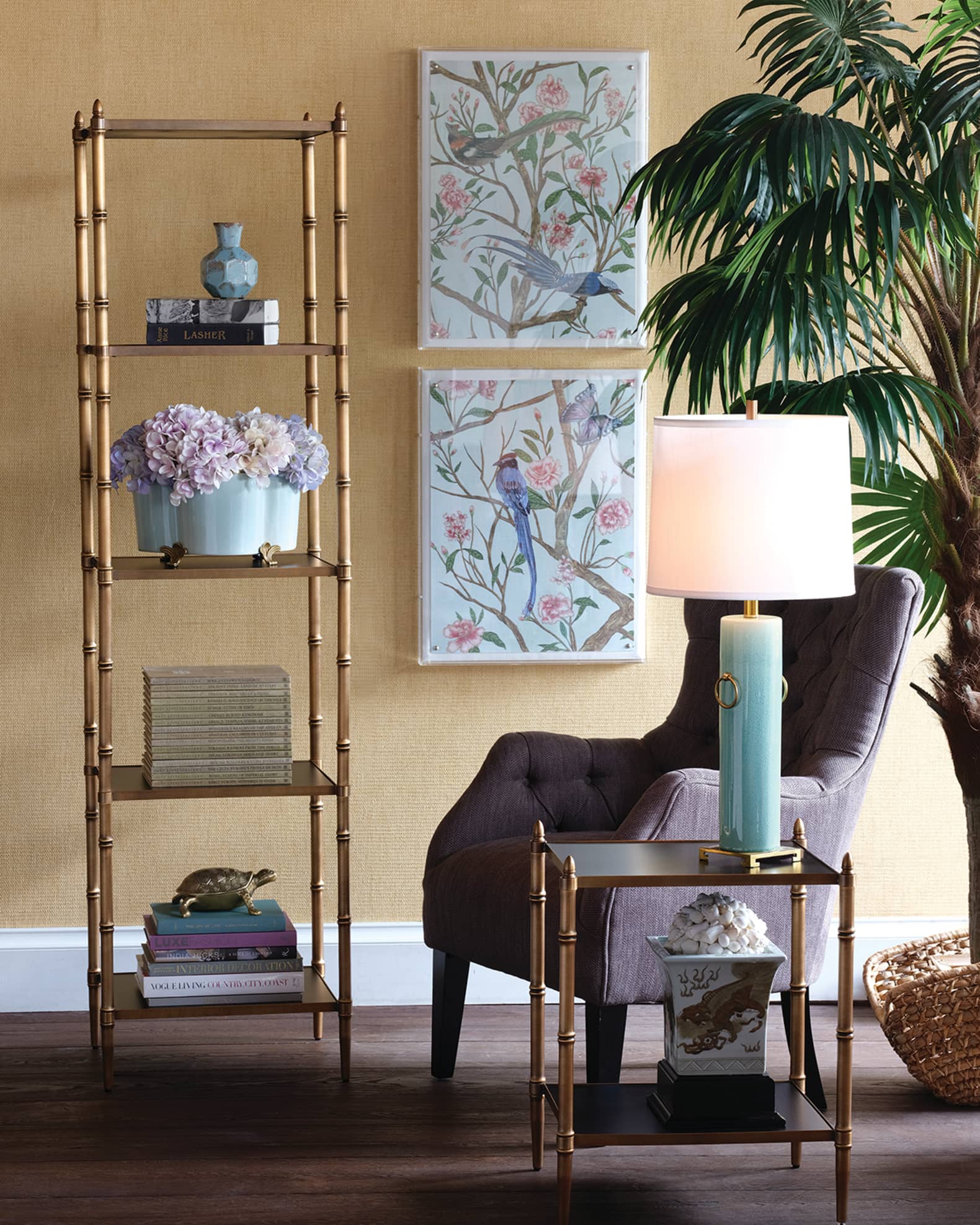 Port 68 Doheny Brass Etagere | Neiman Marcus