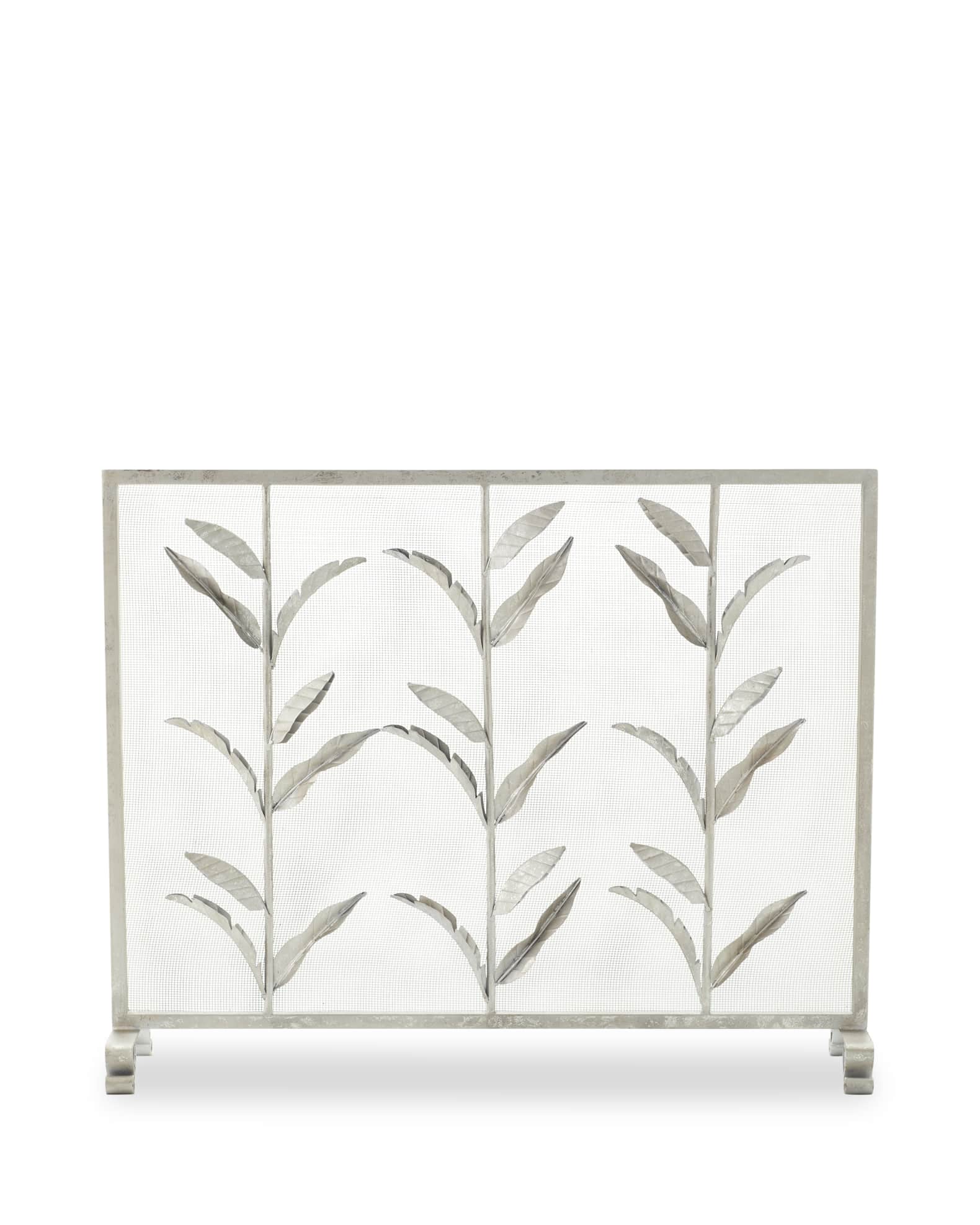 Leaf Accent Fire Screen | Neiman Marcus