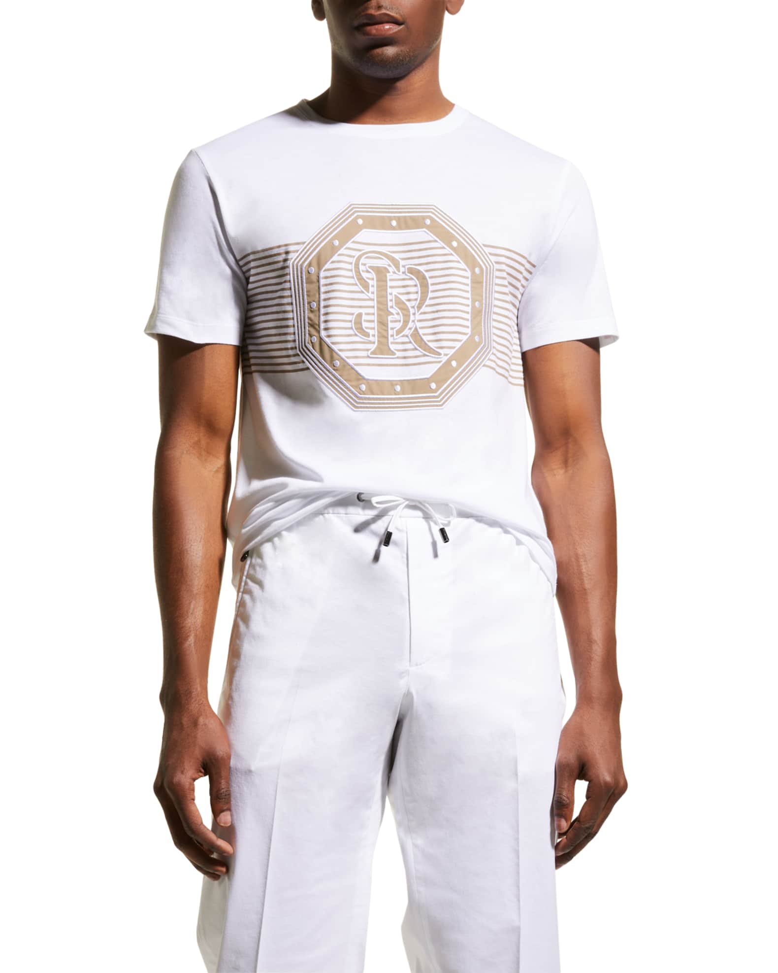 Stefano Ricci Men's Logo Emblem T-Shirt | Neiman Marcus