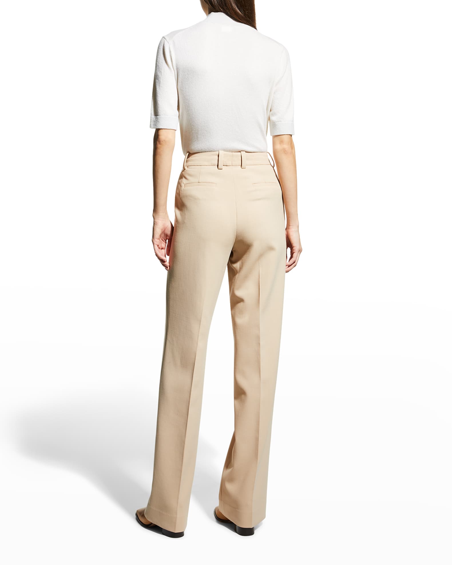 Lafayette 148 New York Gates Full-Leg Wool Pants | Neiman Marcus