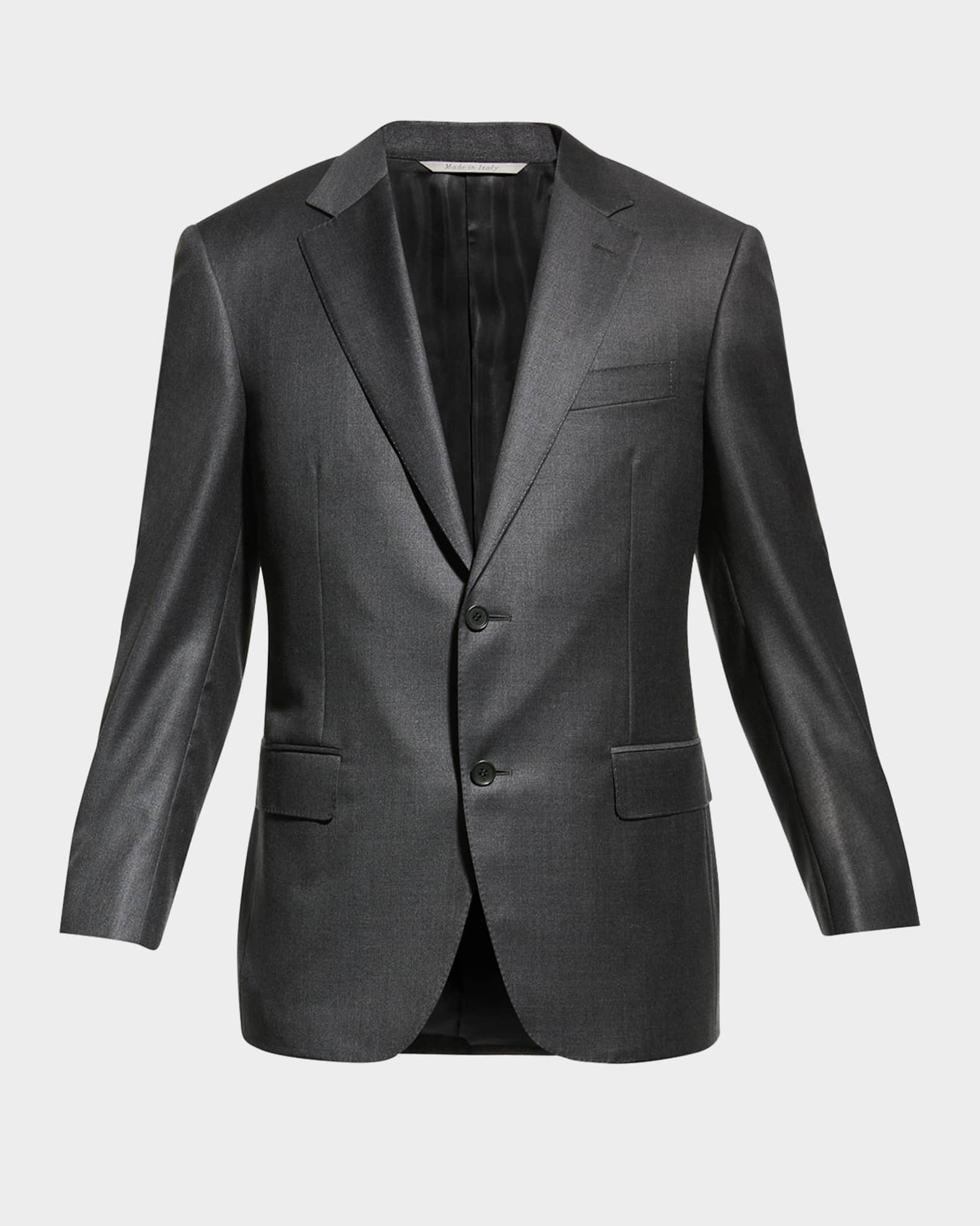 Canali Men's Solid Wool Suit | Neiman Marcus