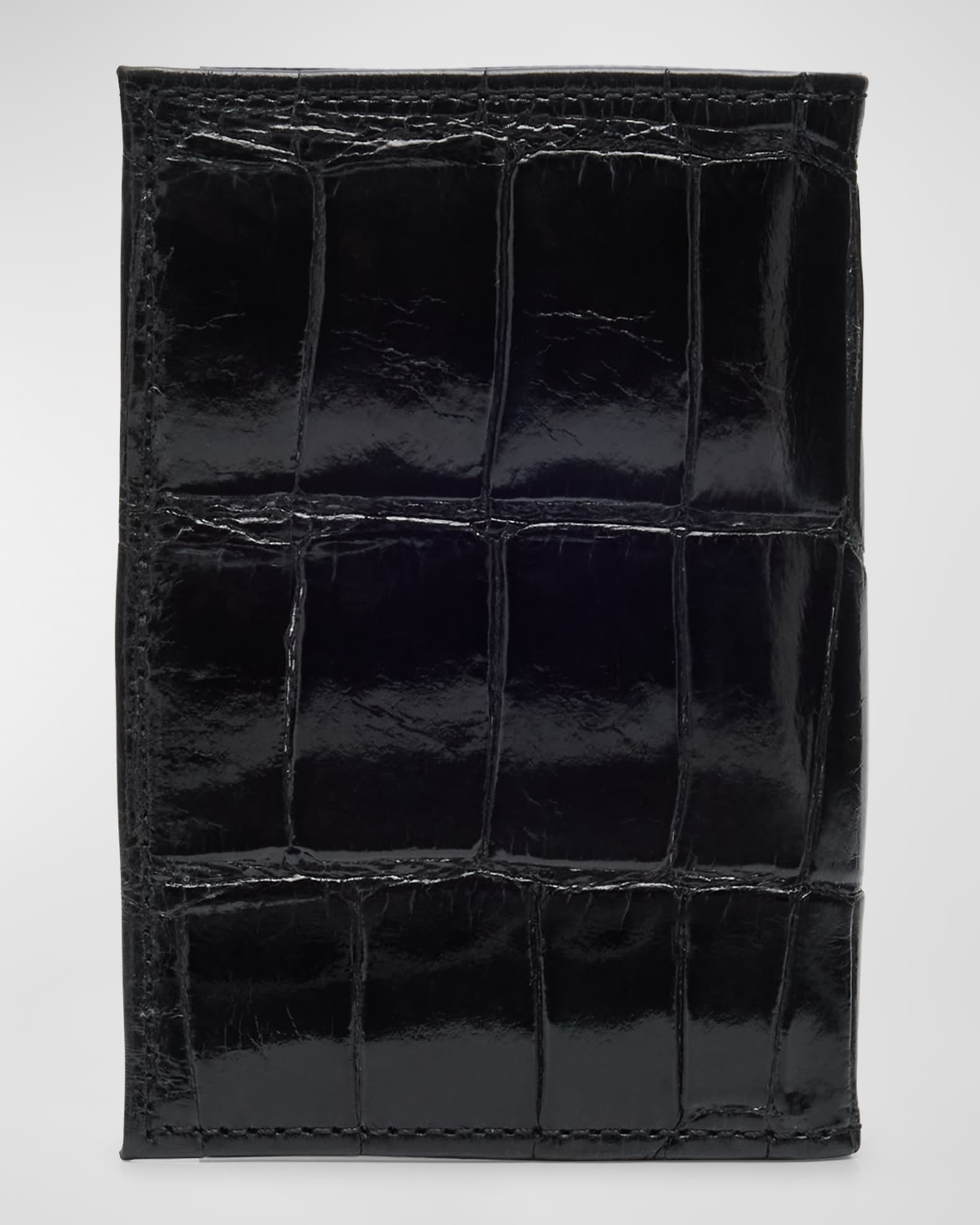 Abas Men's Glazed Alligator Leather Bifold Card Case | Neiman Marcus