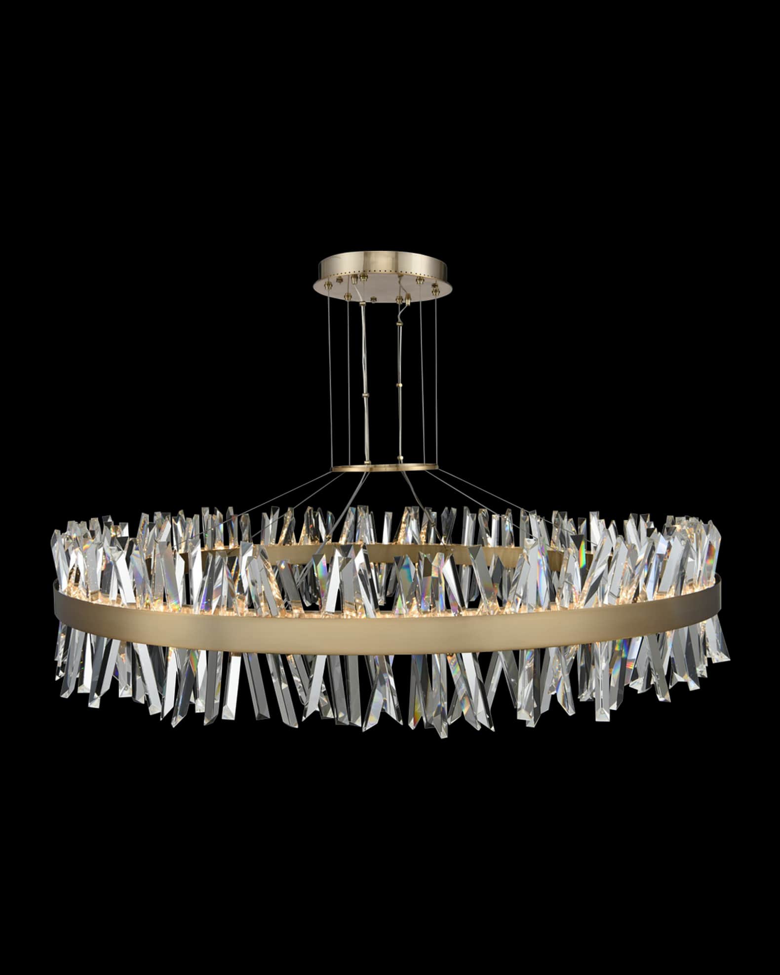 Allegri Crystal by Kalco Lighting Glacier 60" Led Round Chandelier ...