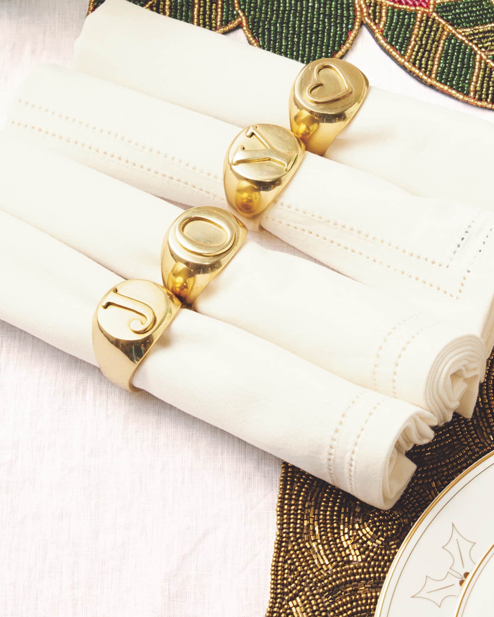 Blue Pheasant Clark Napkin Ring, Letter | Neiman Marcus