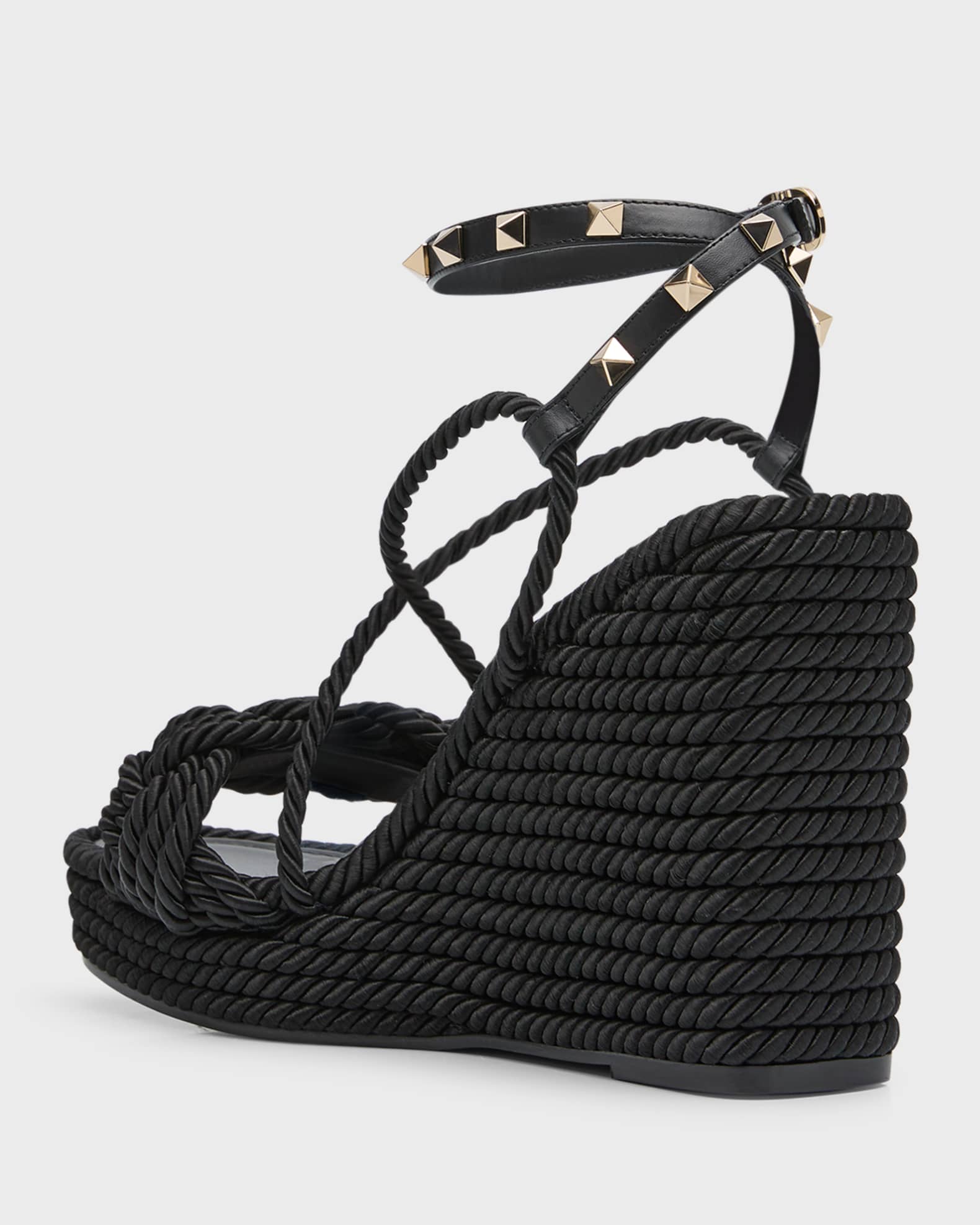 Valentino Garavani Rockstud Torchon 115mm Rainbow Espadrille Sandals ...