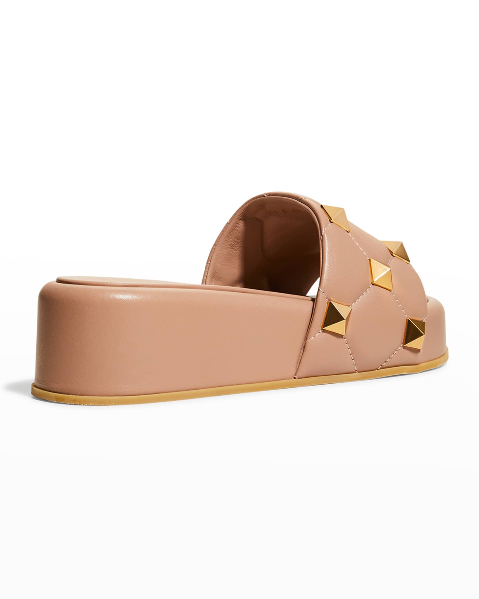 Valentino Garavani Roman Stud 50mm Slides | Neiman Marcus