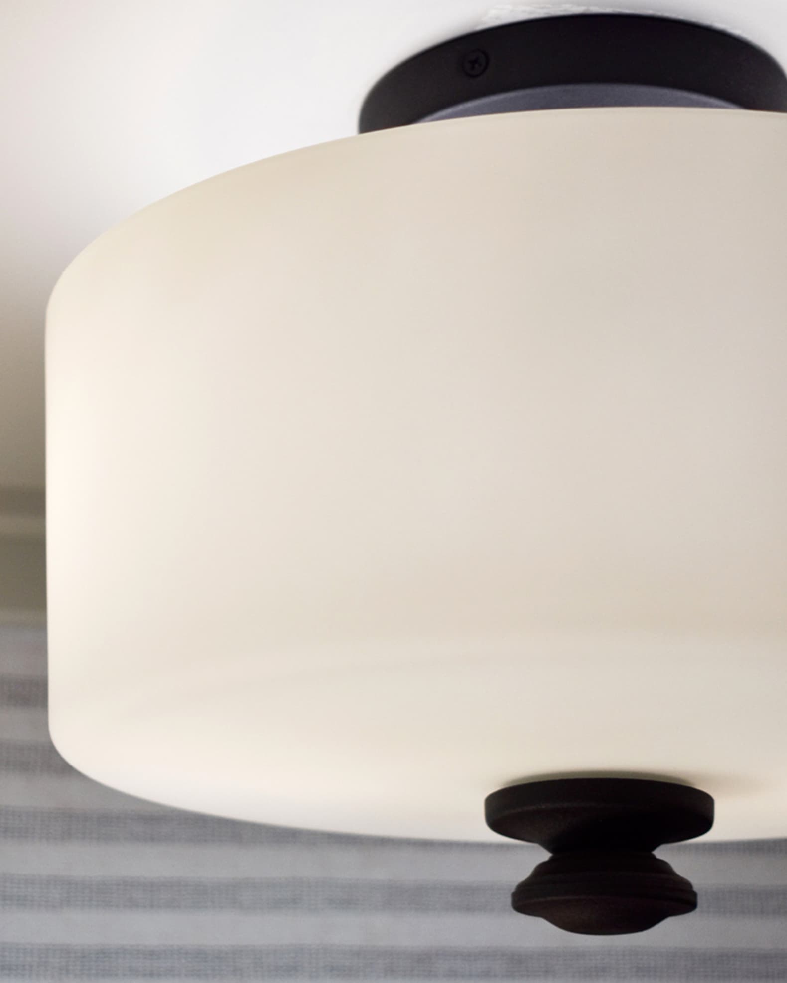 Crystorama Travis 2-light Black Forged Ceiling Mount | Neiman Marcus