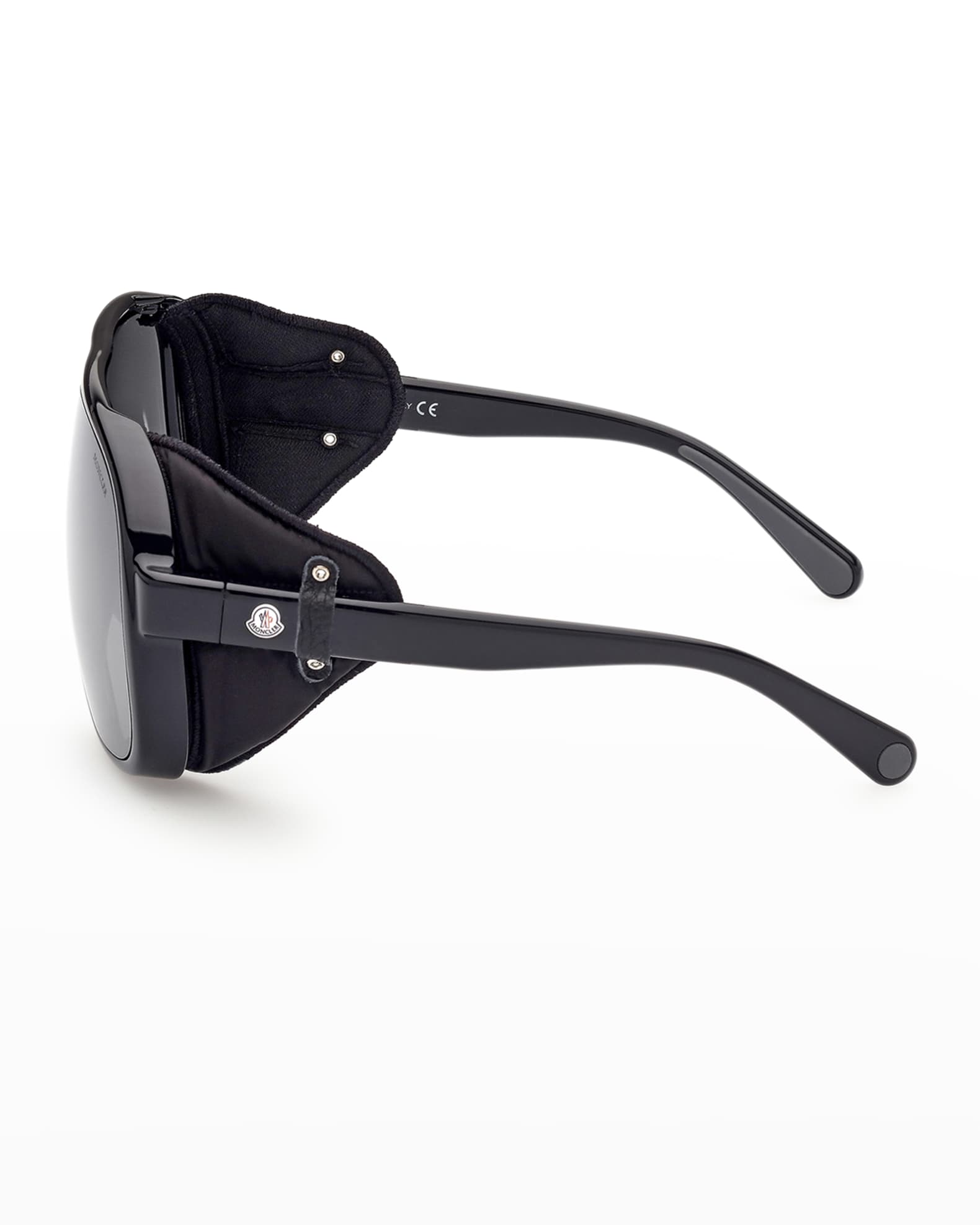 Moncler Lunettes Diffractor Square Injection Plastic Sunglasses w/ Side ...