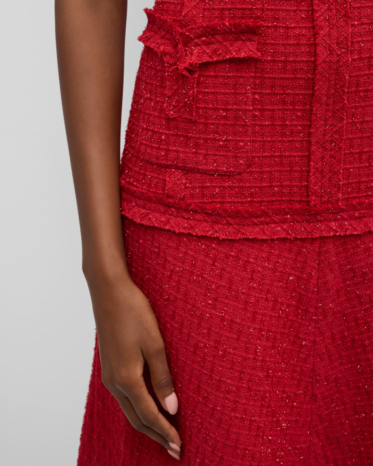 Rickie Freeman for Teri Jon Metallic Tweed A-Line Dress | Neiman Marcus