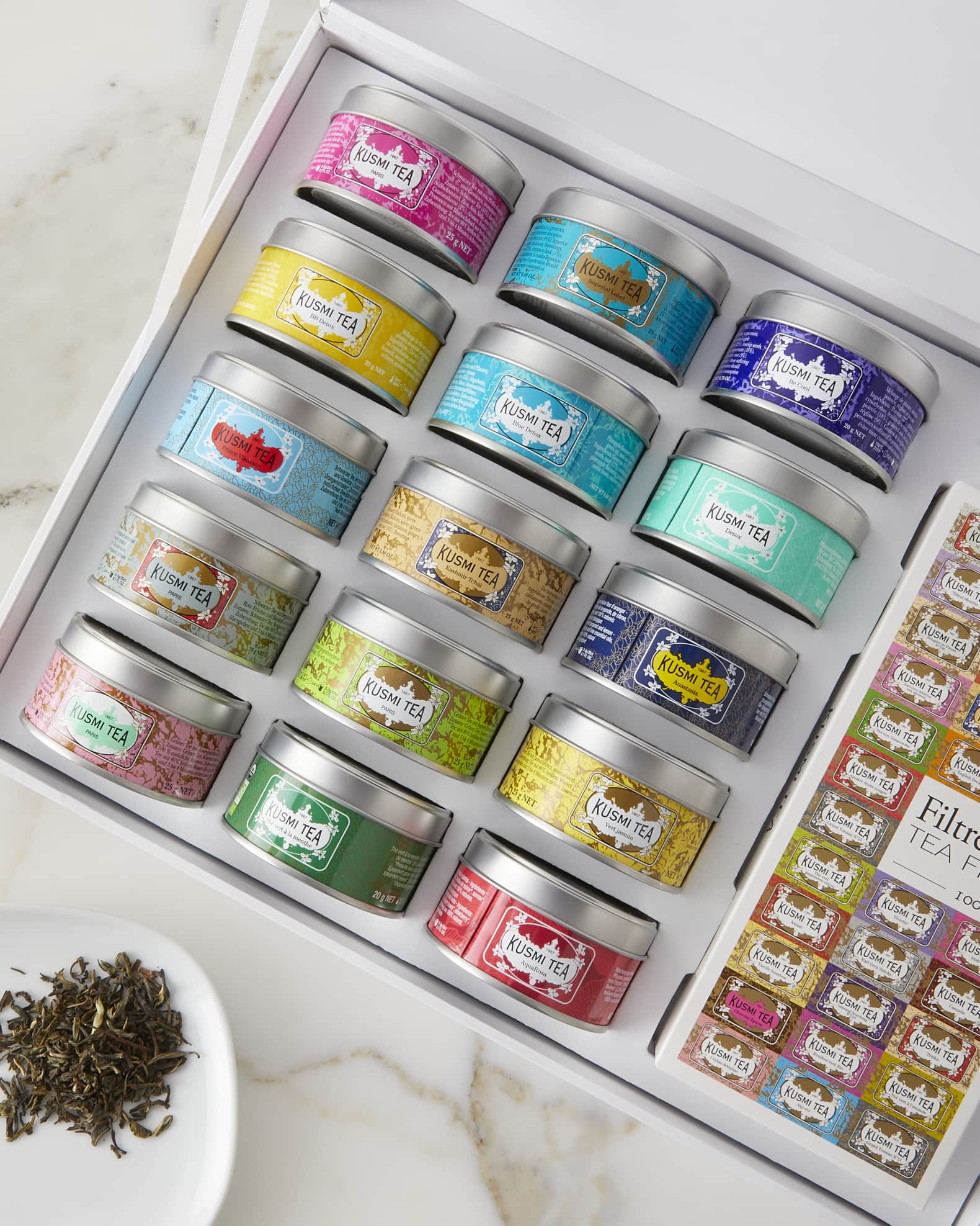 Kusmi Tea The Collection Gift Box - 15 Loose Teas, 100 Paper Filters ...