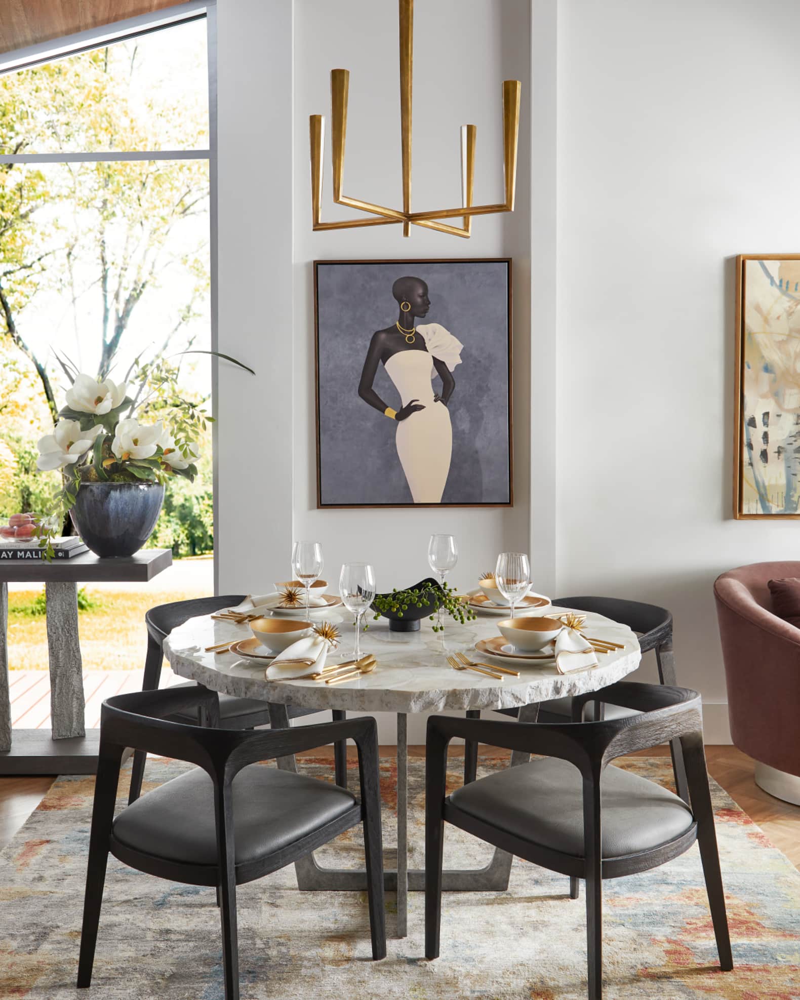 Palecek Aleria 52.5" Dining Table | Neiman Marcus