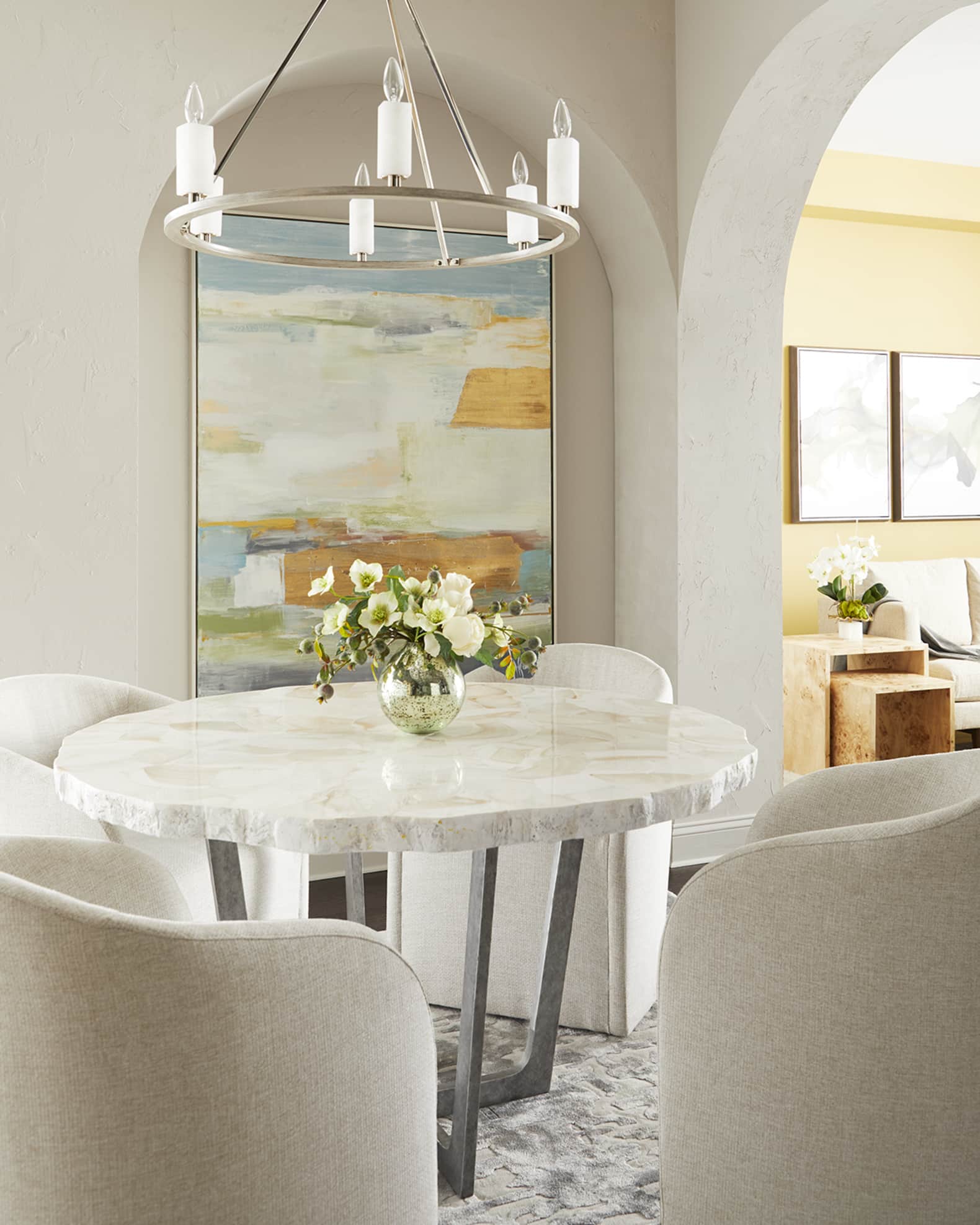 Palecek Aleria 52.5" Dining Table | Neiman Marcus