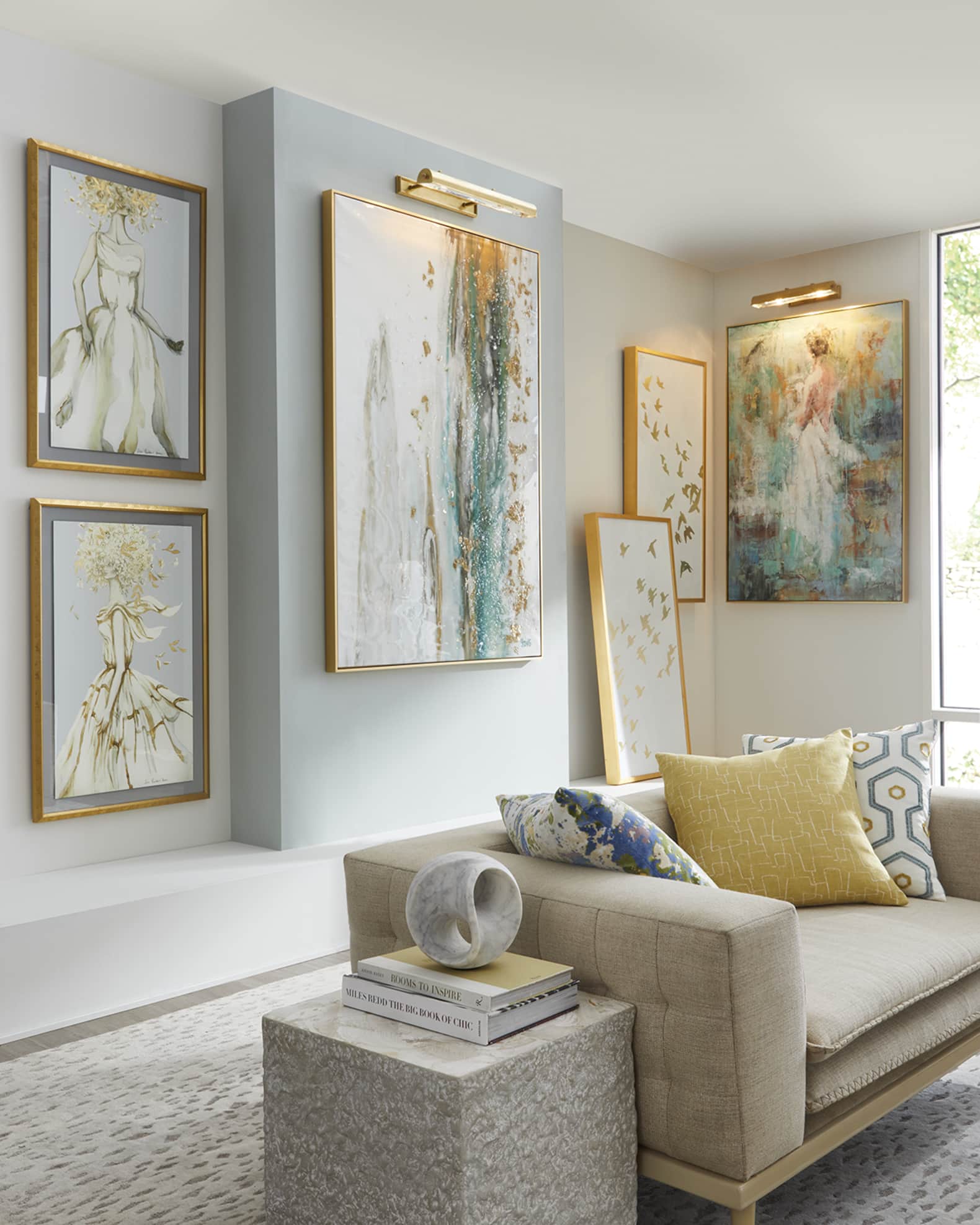 "Golden Flock" Wall Art Collection | Neiman Marcus