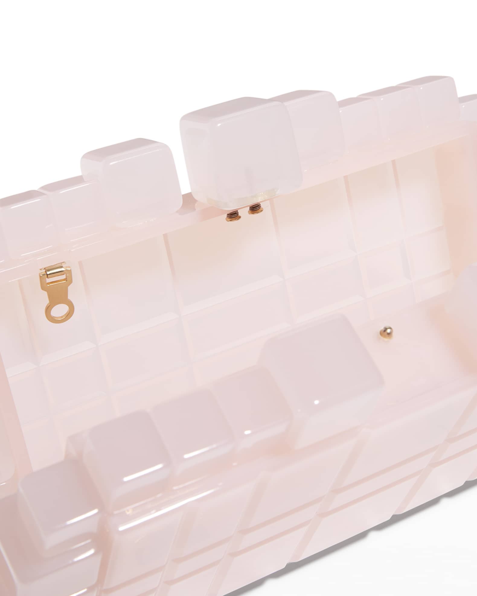 Cult Gaia Eden Cube Acrylic Clutch Bag w/ Strap | Neiman Marcus