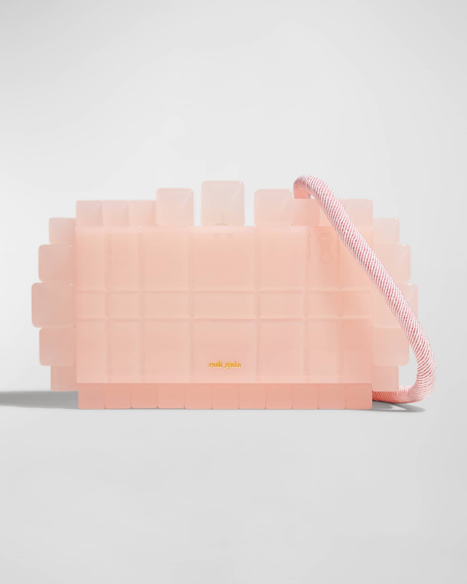 Cult Gaia Eden Cube Acrylic Clutch Bag w/ Strap | Neiman Marcus