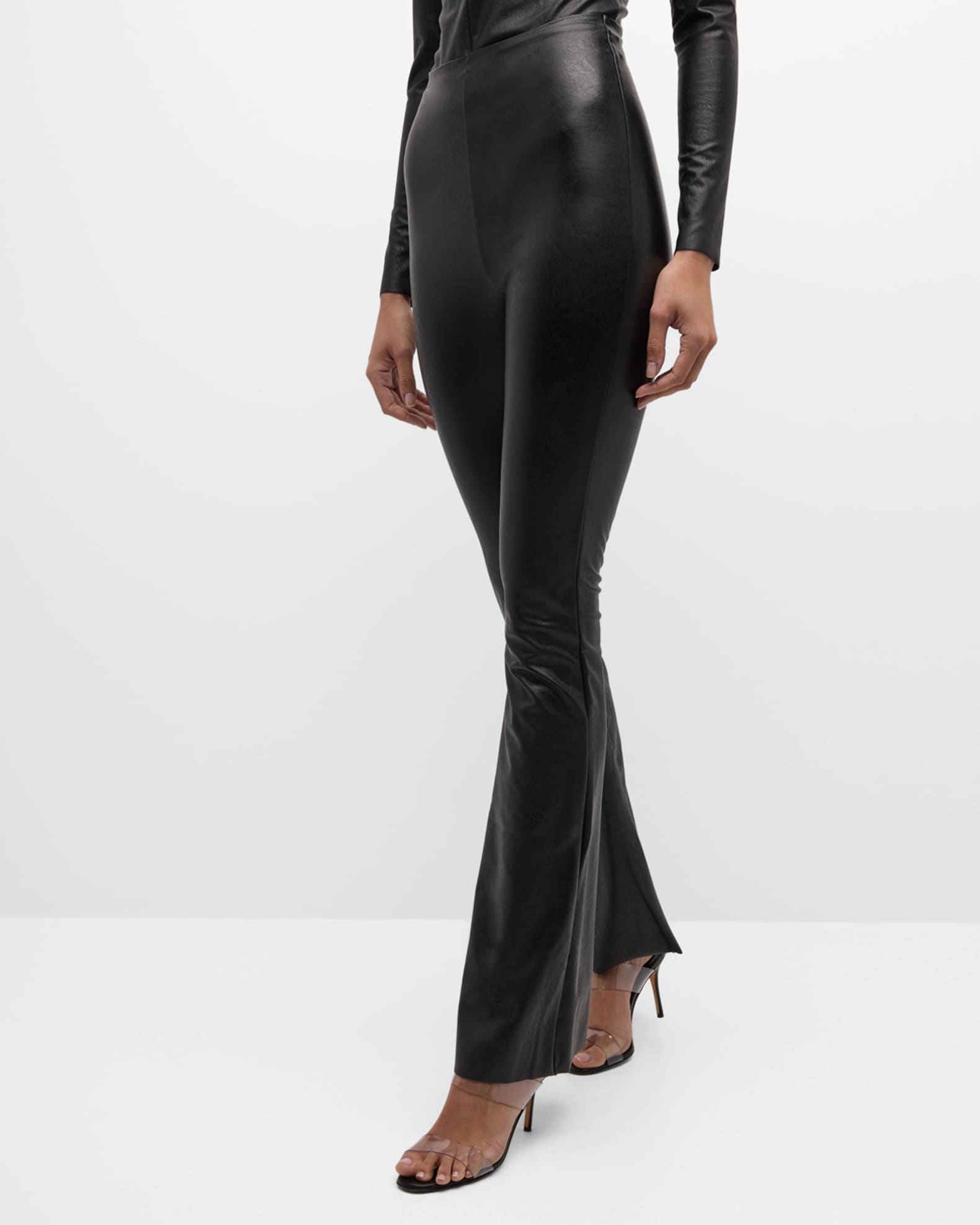 Commando Faux-Leather Flared Leggings | Neiman Marcus