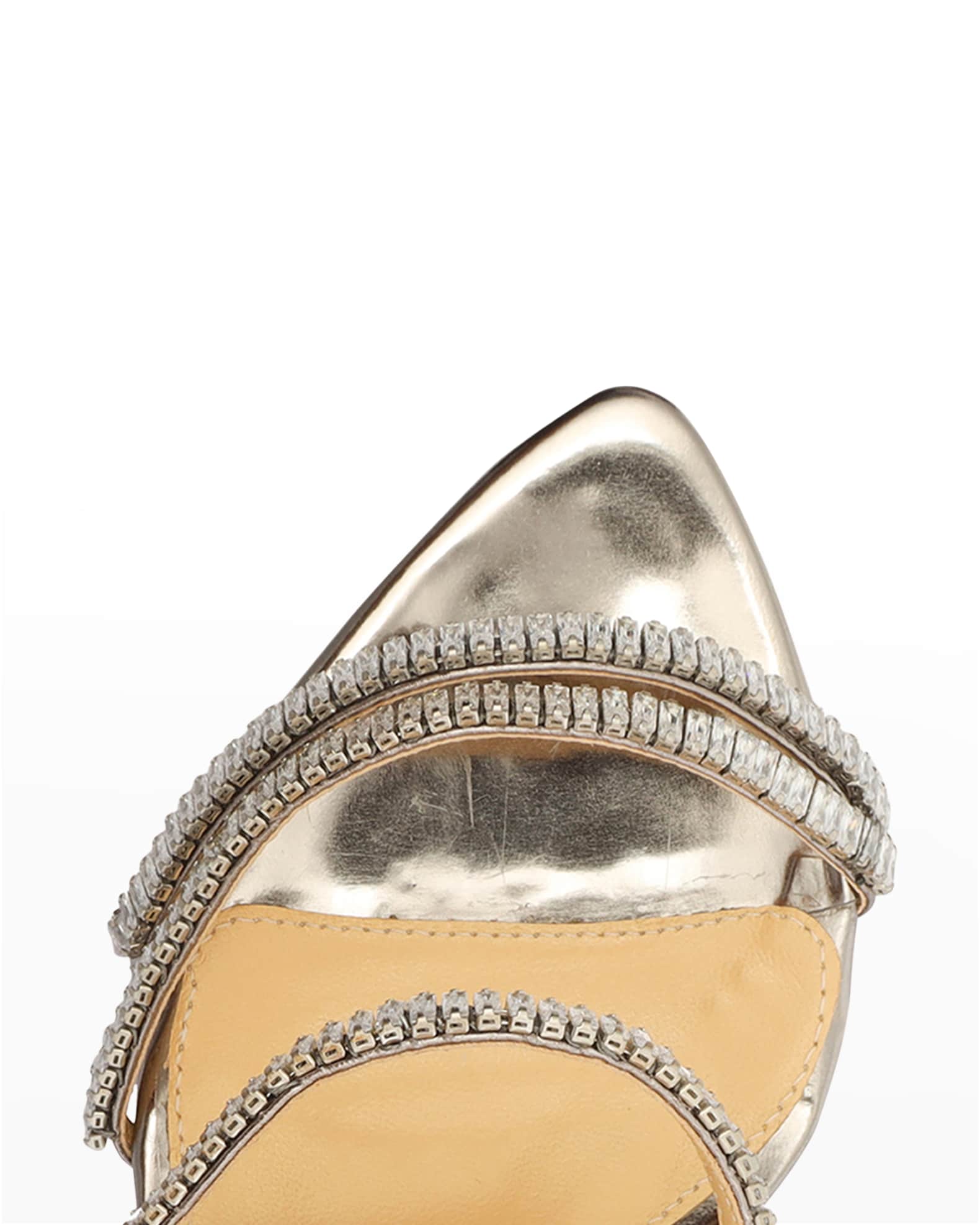 Alexandre Birman Lacy Metallic Embellished Stiletto Sandals | Neiman Marcus