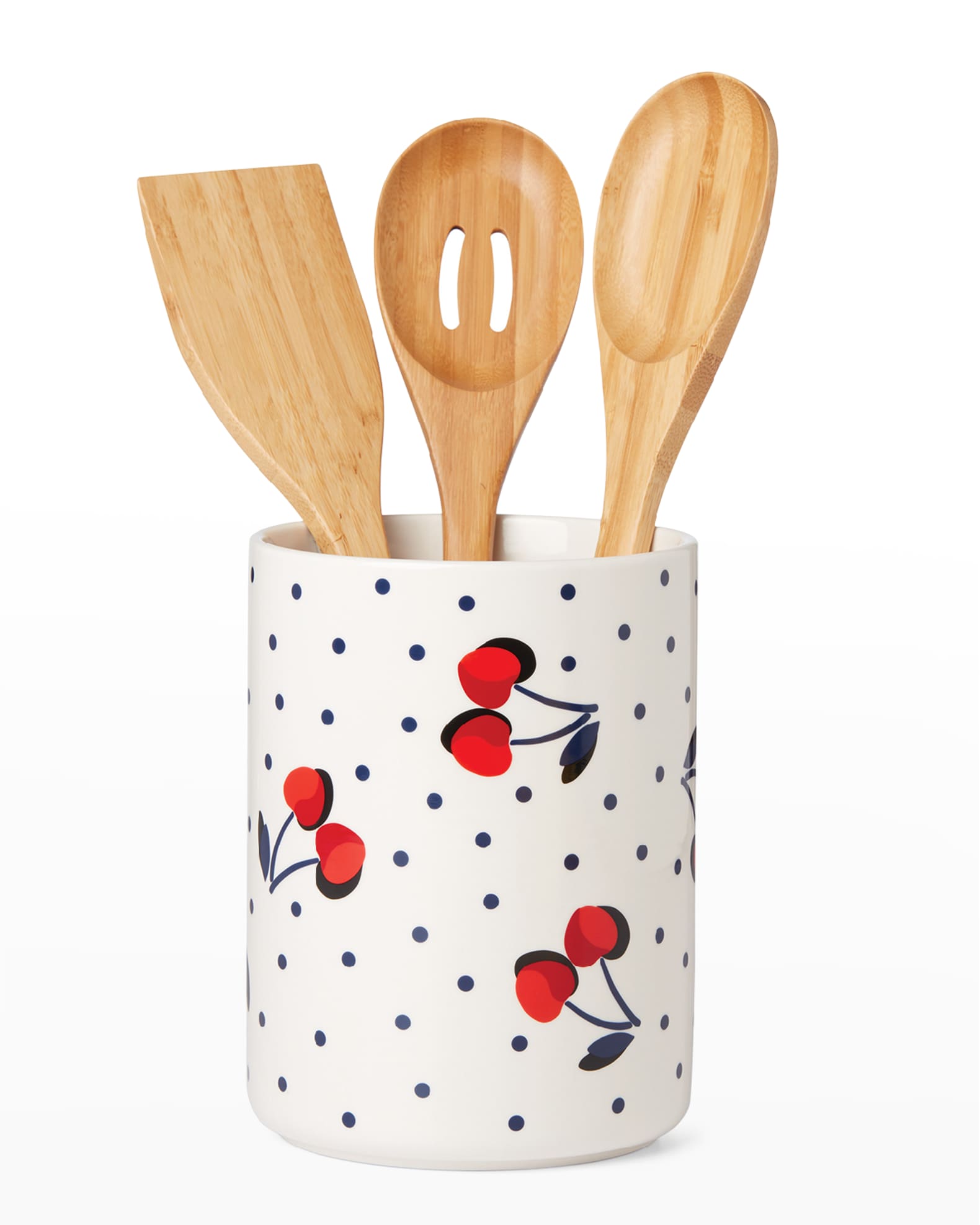 kate spade new york vintage cherry dot 4-piece utensil crock set ...