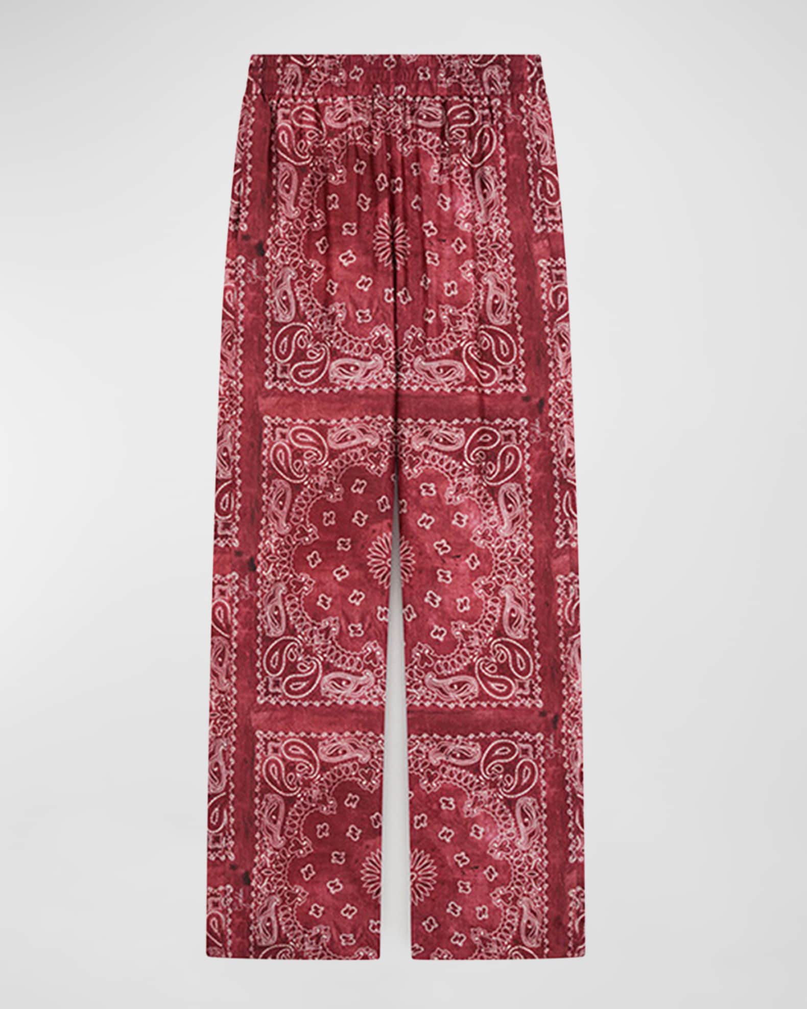 Golden Goose Paisley-Print Twill Jogger Pants | Neiman Marcus