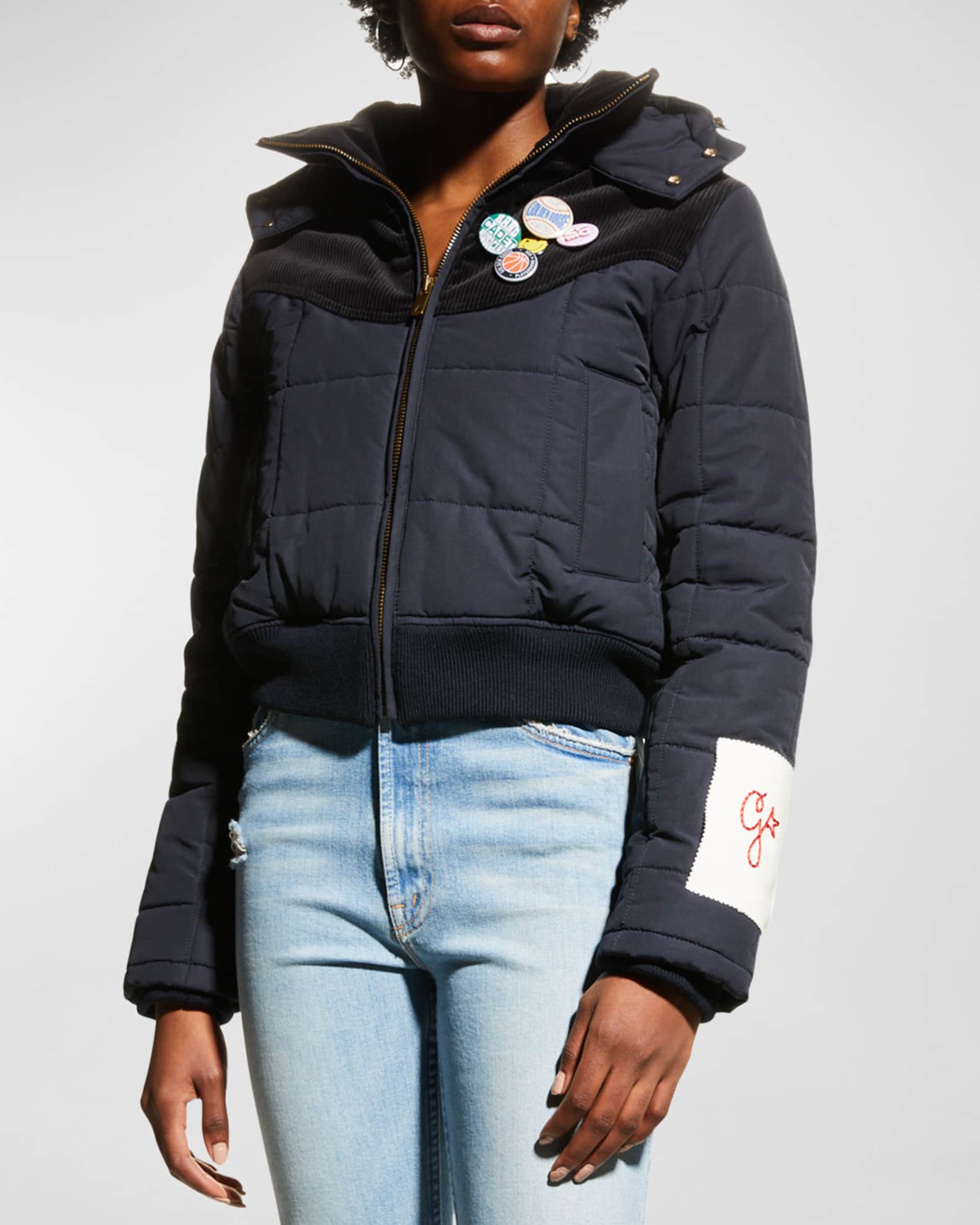Golden Goose Corduroy Puffer Down Jacket | Neiman Marcus