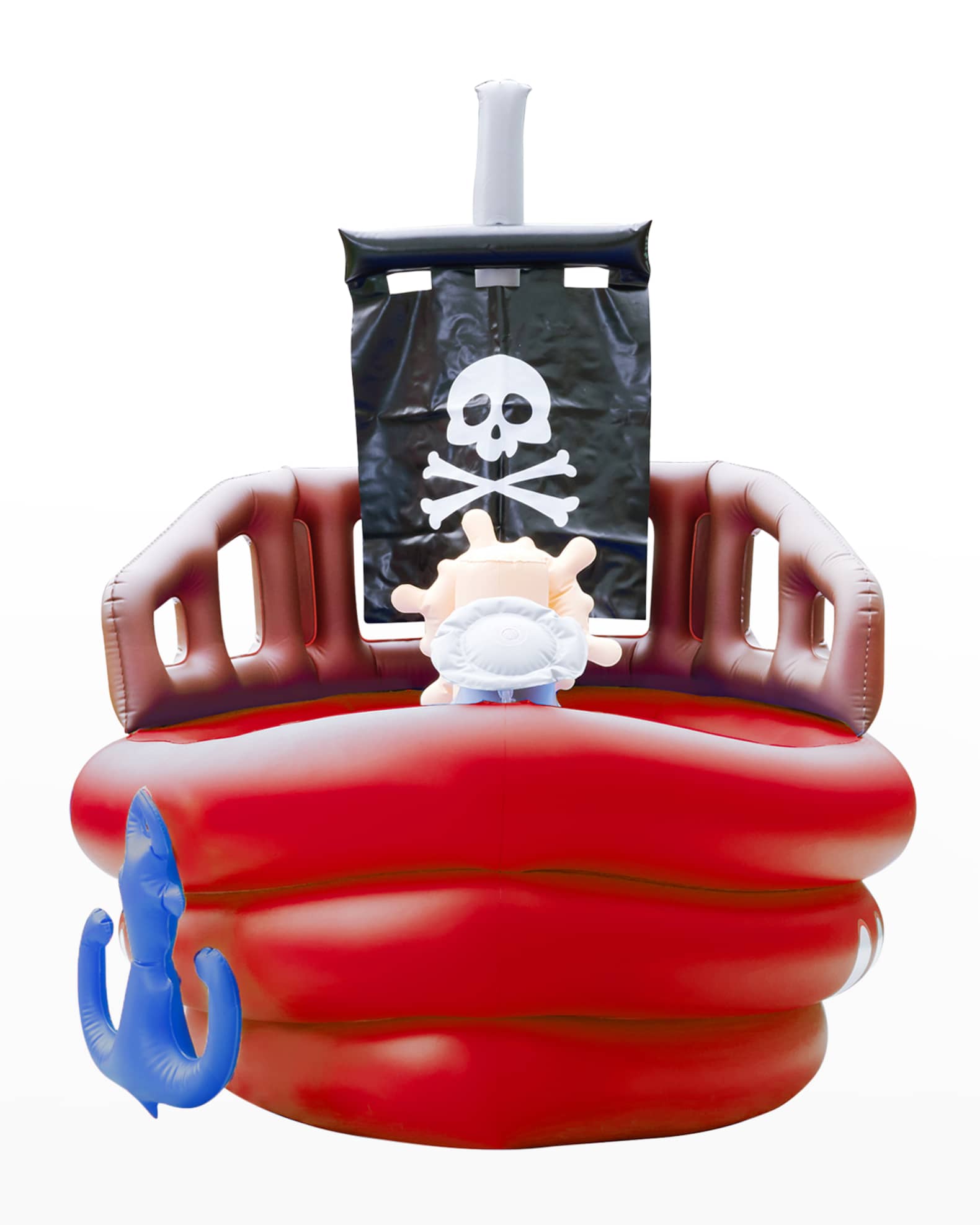 Teamson Kids Kid's Water Fun Pirate Boat Inflatable Sprinkler Play ...