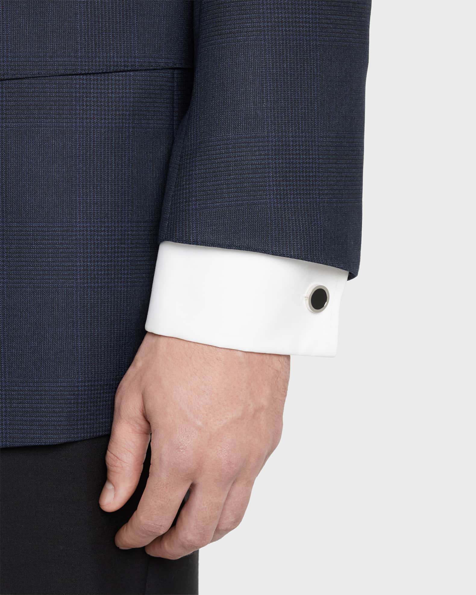 Jan Leslie Men's Round Black Onyx Cufflinks | Neiman Marcus