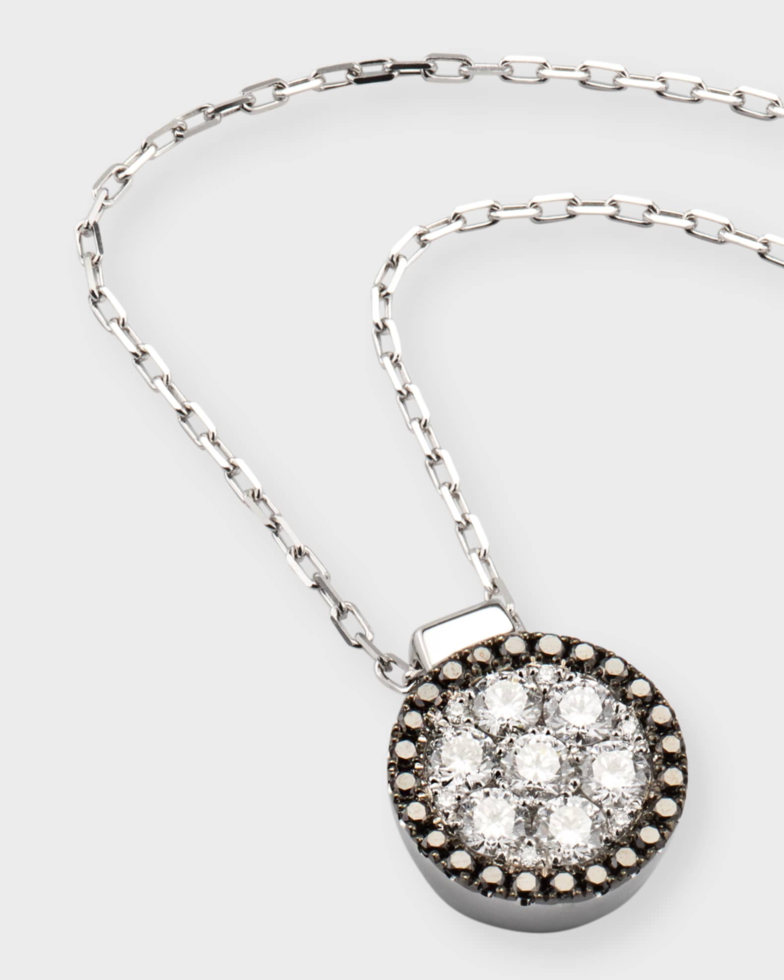 Frederic Sage Round Firenze II Black and White Diamond Necklace | Neiman Marcus