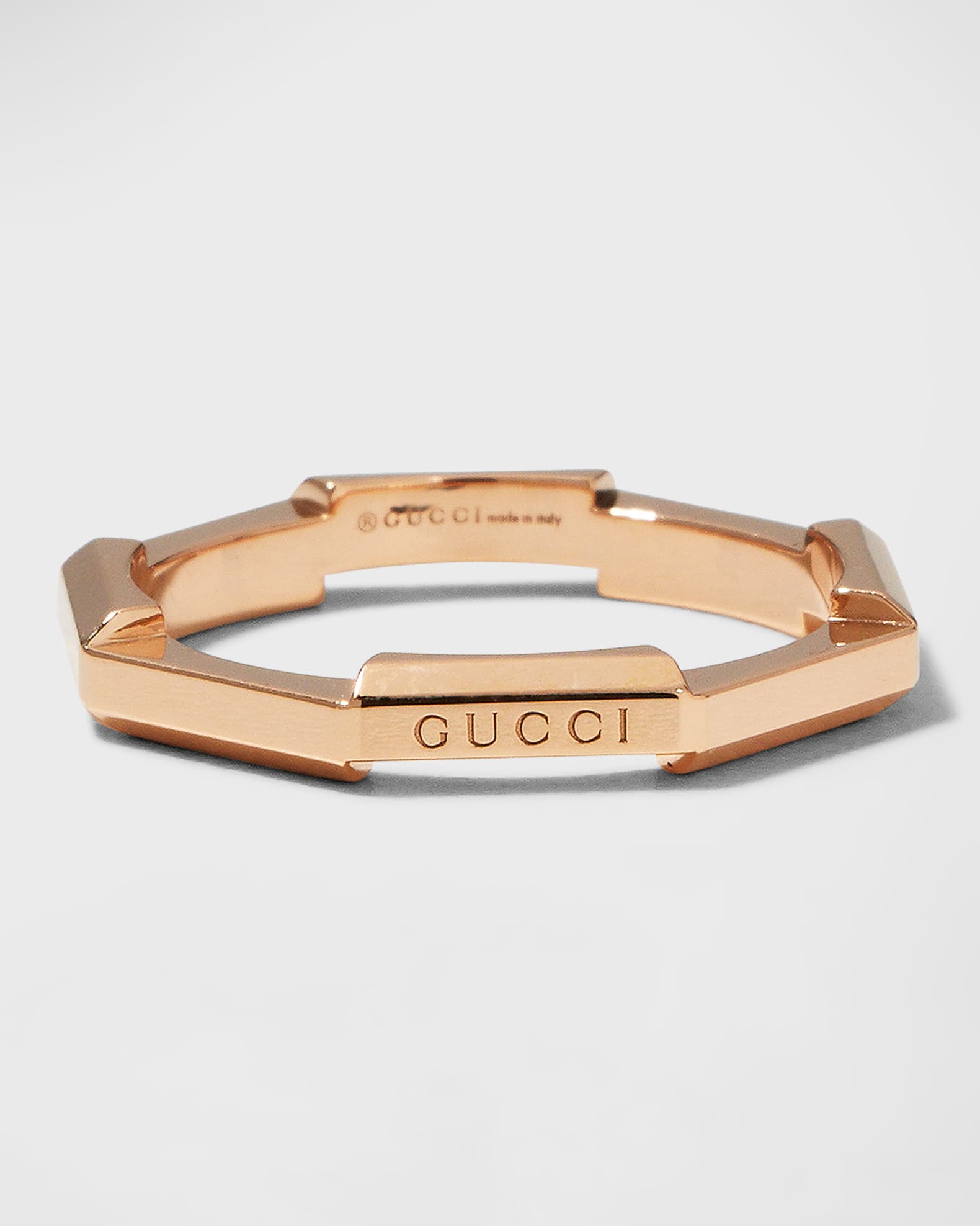 Gucci Link to Love Ring in Pink Gold | Neiman Marcus