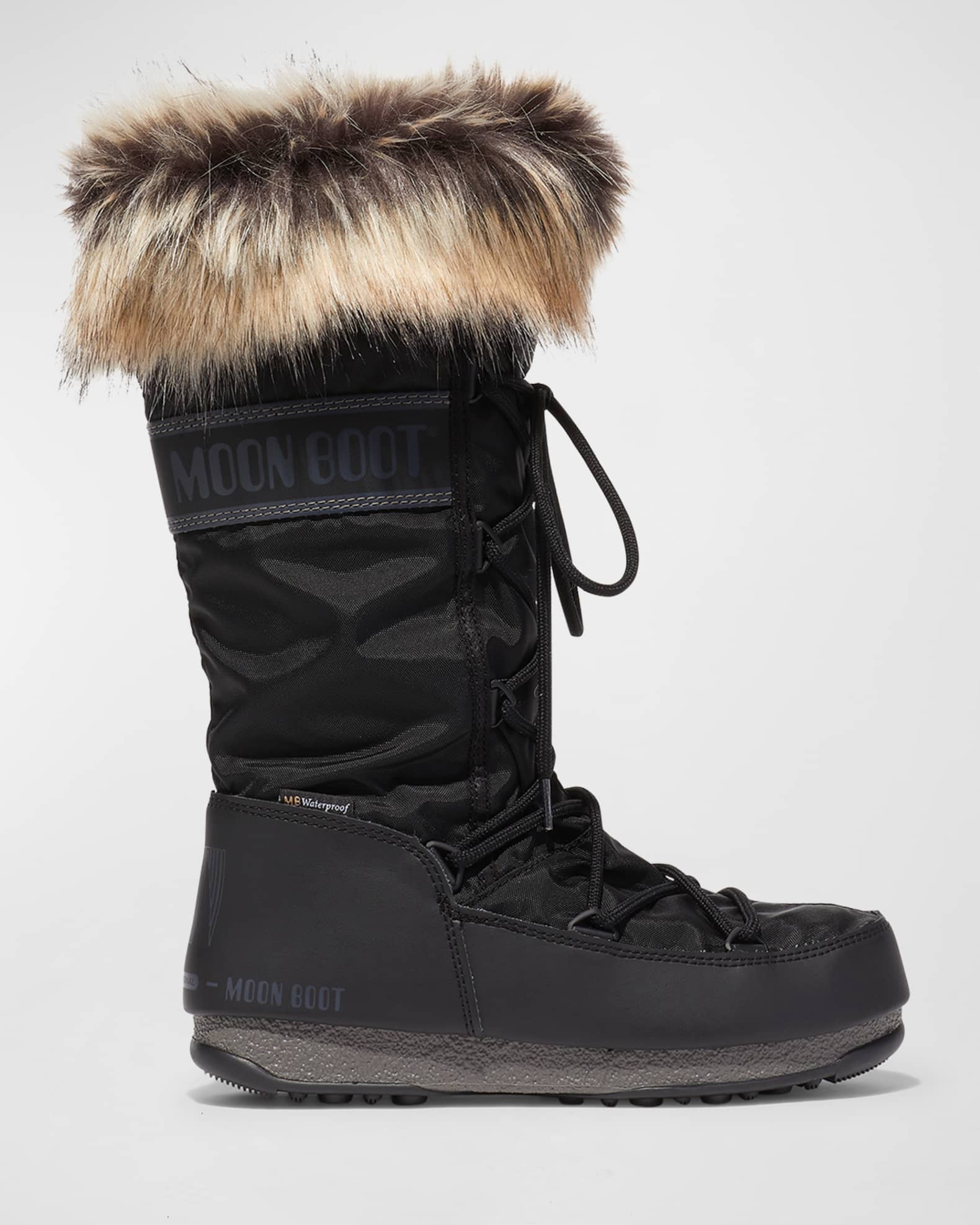 Moon Boot Monaco Faux Fur Tall Snow Boots | Neiman Marcus