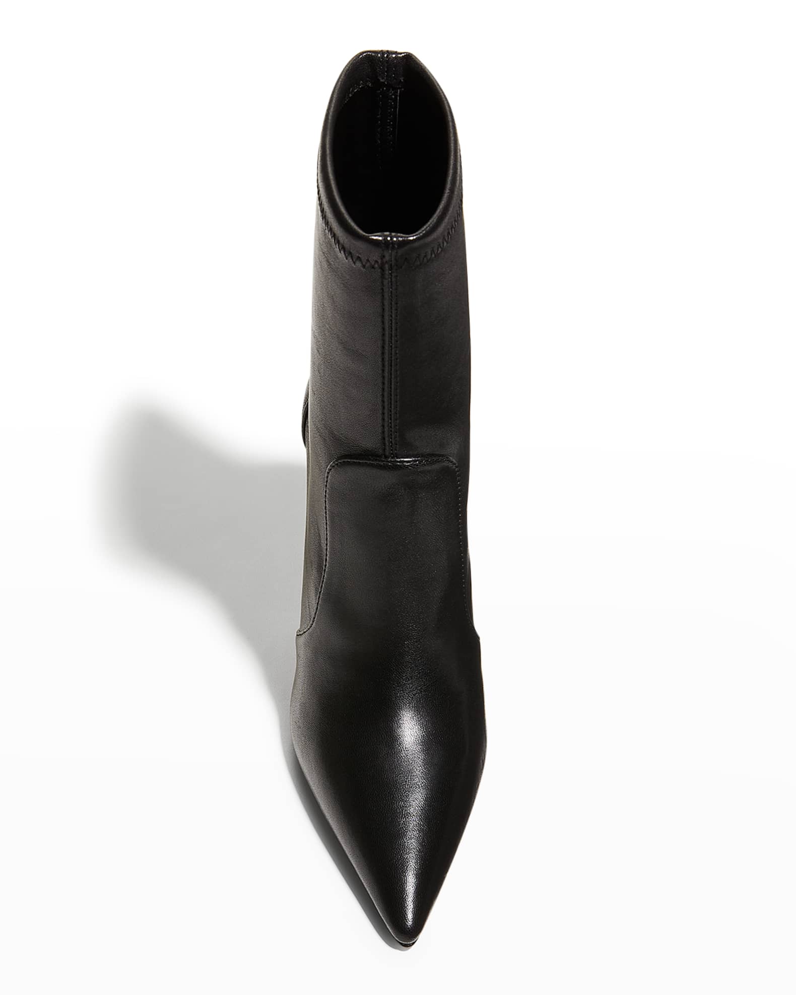 Stuart Weitzman Stuart Stretch Leather Stiletto Booties | Neiman Marcus