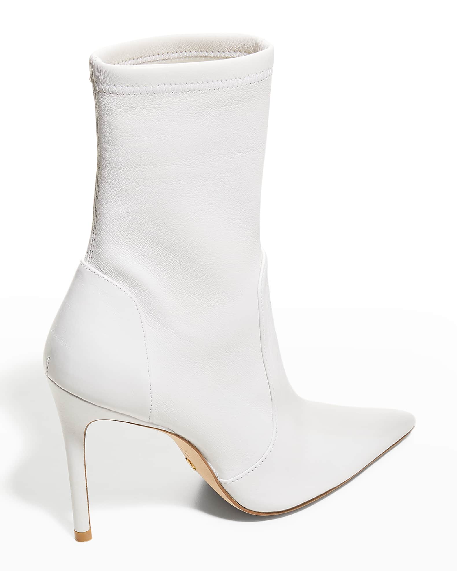 Stuart Weitzman Stuart Stretch Leather Stiletto Booties | Neiman Marcus