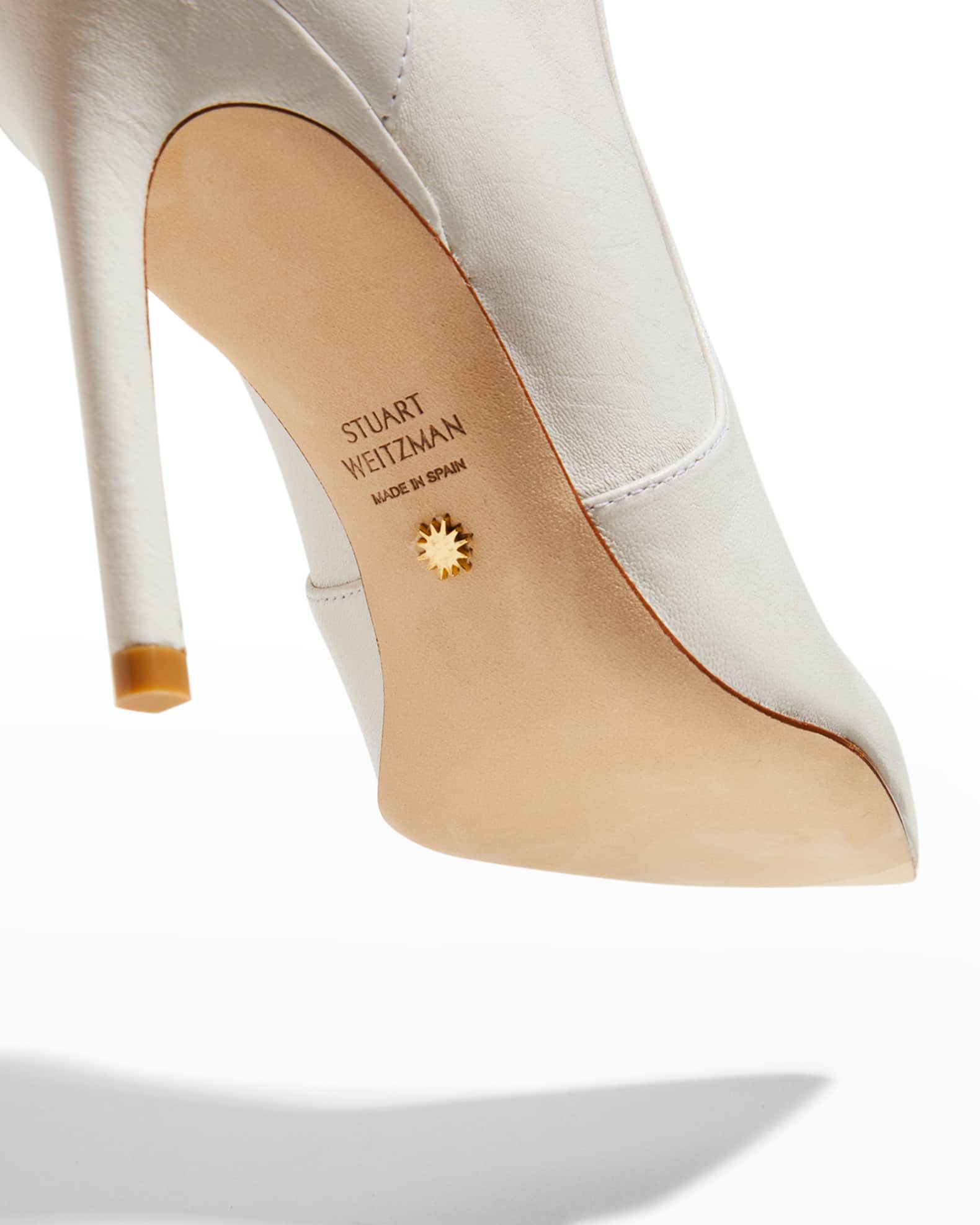 Stuart Weitzman Stuart Stretch Leather Stiletto Booties | Neiman Marcus