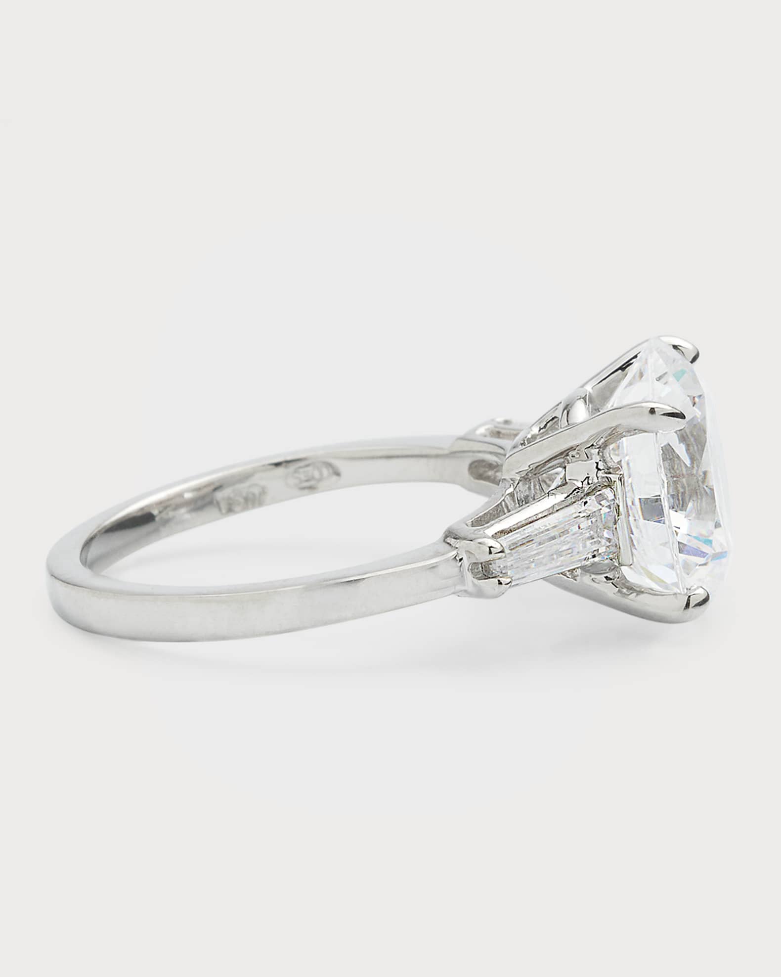 Fantasia by DeSerio Tapered Baguette and Solitaire Cubic Zirconia Ring ...