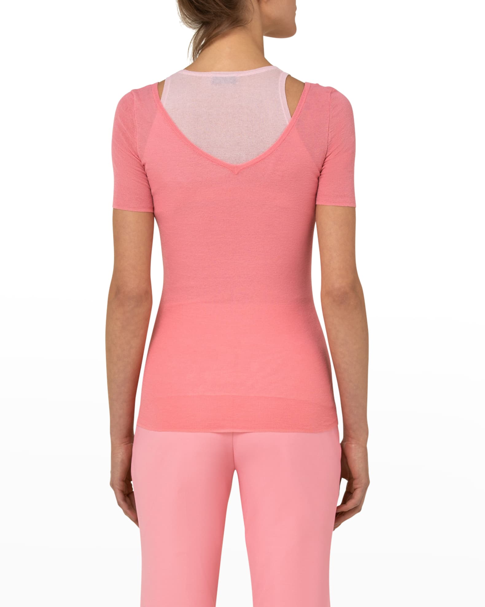 Akris Two-in-One Layered Knit Top | Neiman Marcus