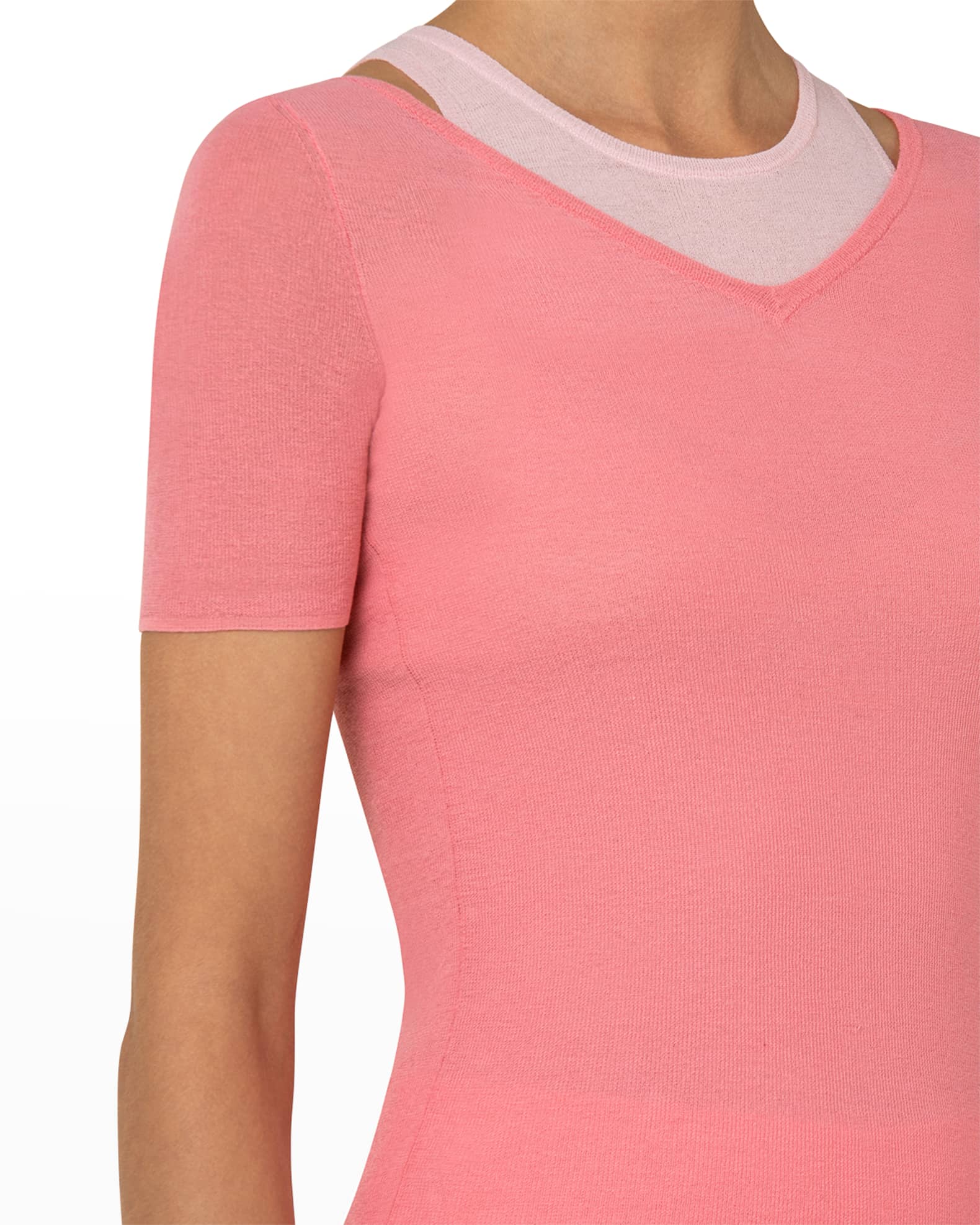 Akris Two-in-One Layered Knit Top | Neiman Marcus