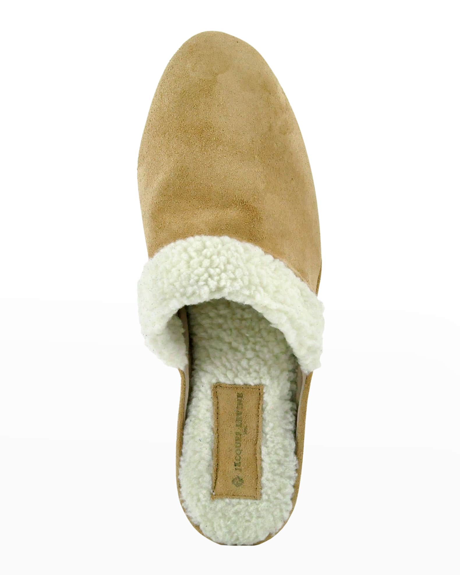 Jacques Levine Suede & Faux Shearling Slippers | Neiman Marcus