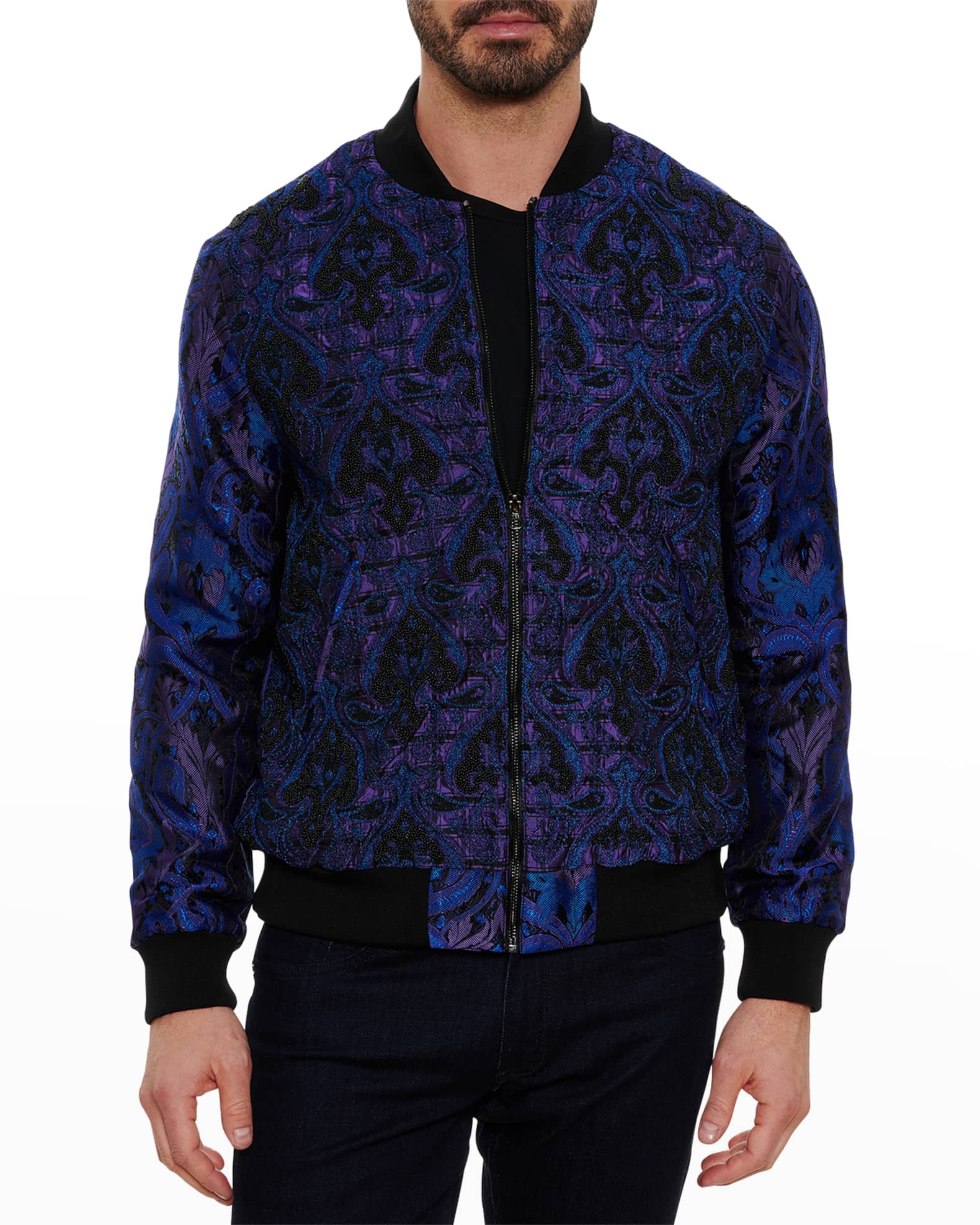 Robert Graham Men's Miles Paisley Bomber Jacket | Neiman Marcus